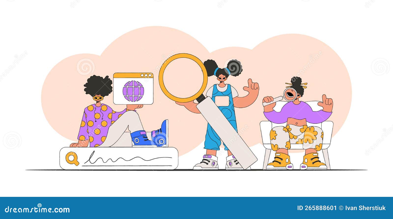 A Group of People are Looking for Information. Material for Educational ...