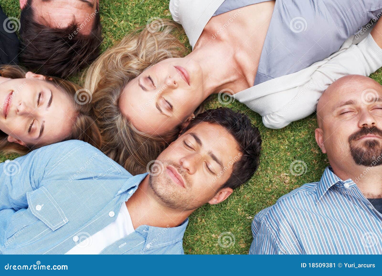 Group of People Lying on Grass Taking a Nap Stock Image - Image of ...