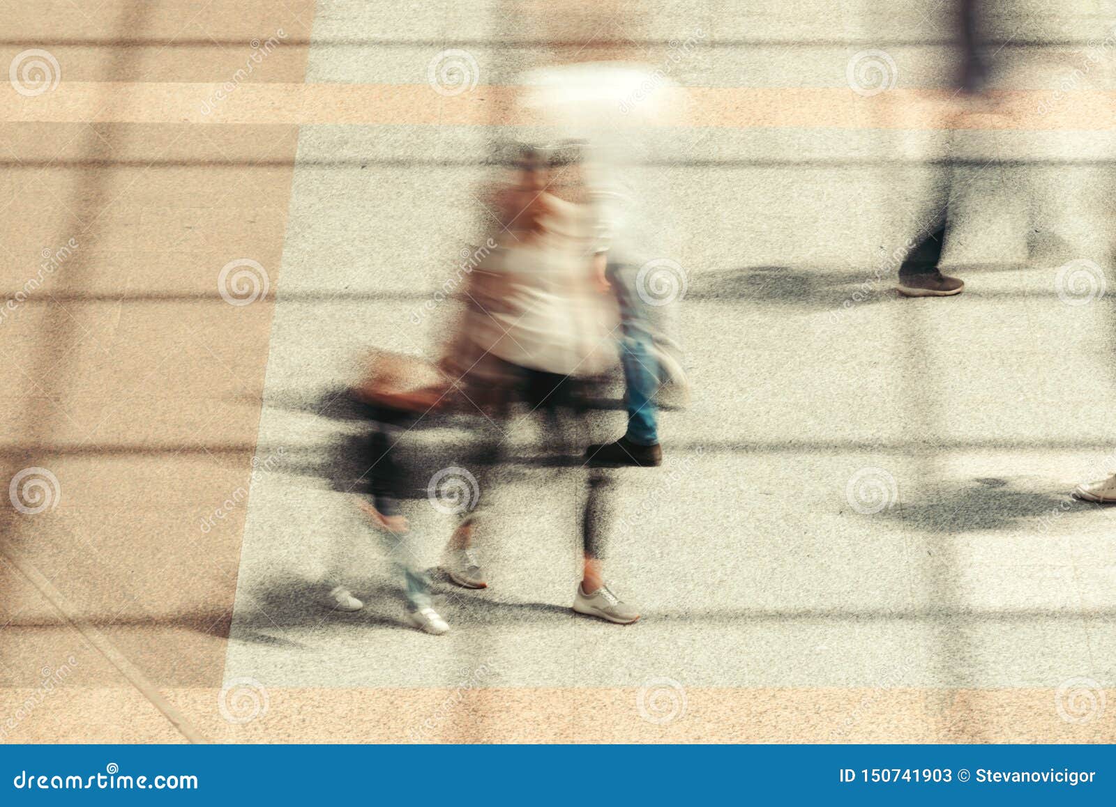 Group of People, Motion Blur Effect Stock Image - Image of blurred ...