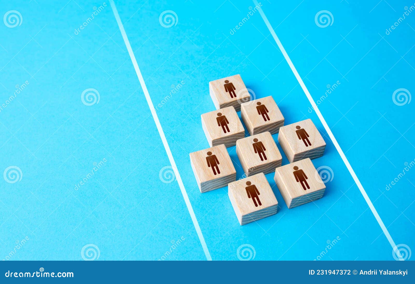 Group of People are Moving in a Direction. Organizing into an Effective ...