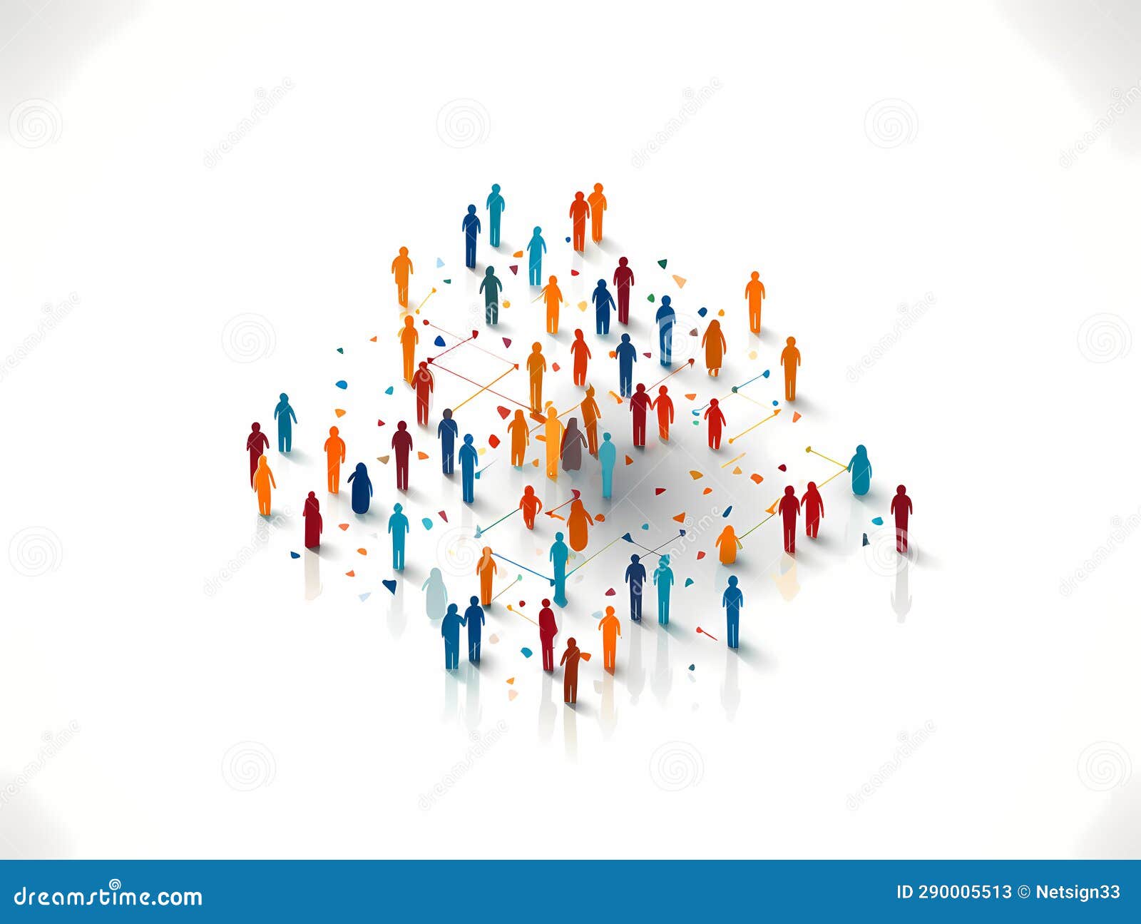 Group of People in a Network Stock Illustration - Illustration of multi ...