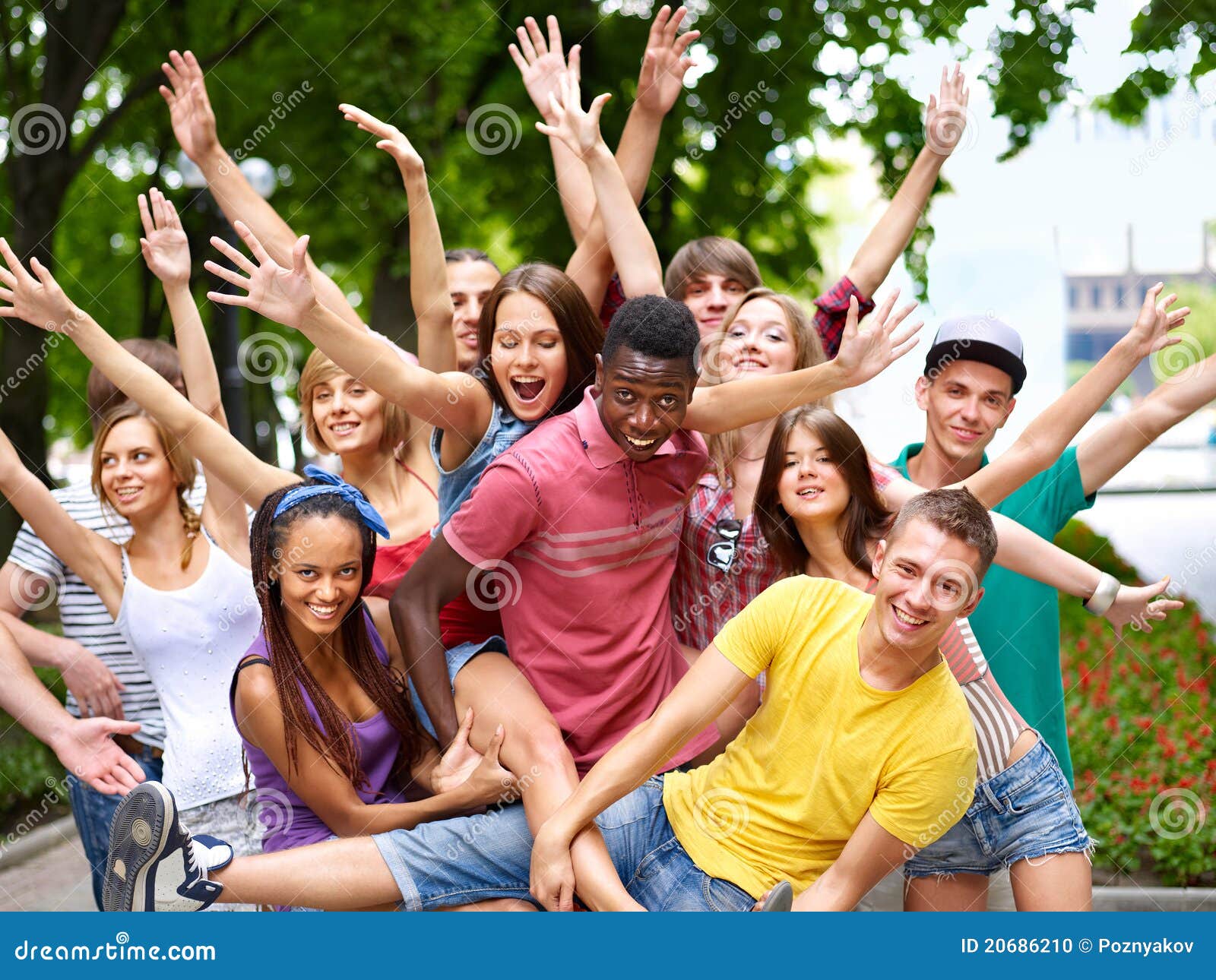 Group of people outdoors. stock photo. Image of crowd - 20686210