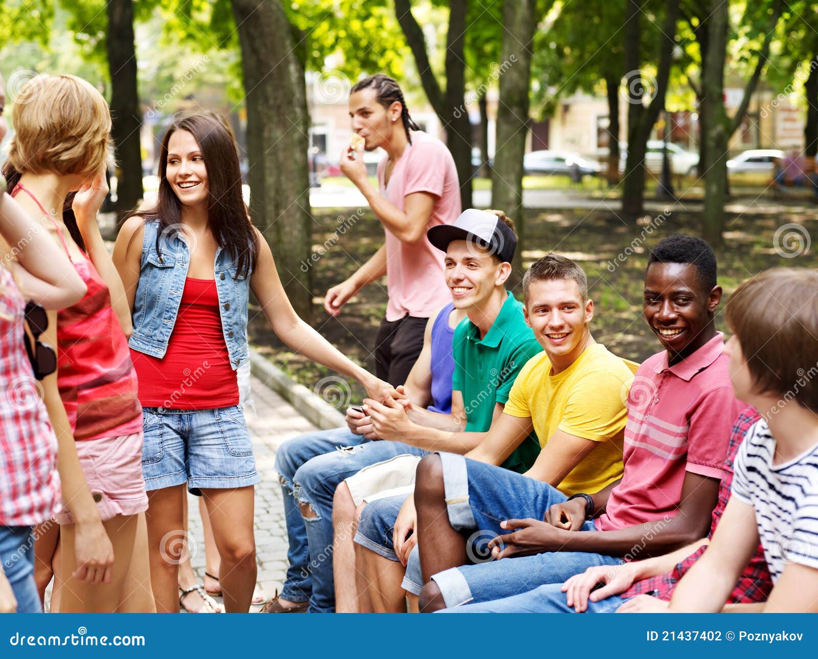 Group of people outdoors. stock photo. Image of outdoor - 21437402