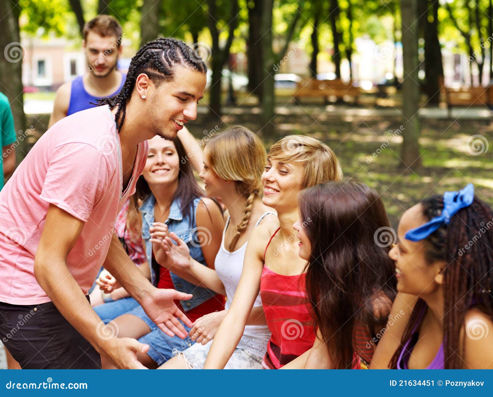 Group of people outdoors. stock image. Image of multi - 21634451