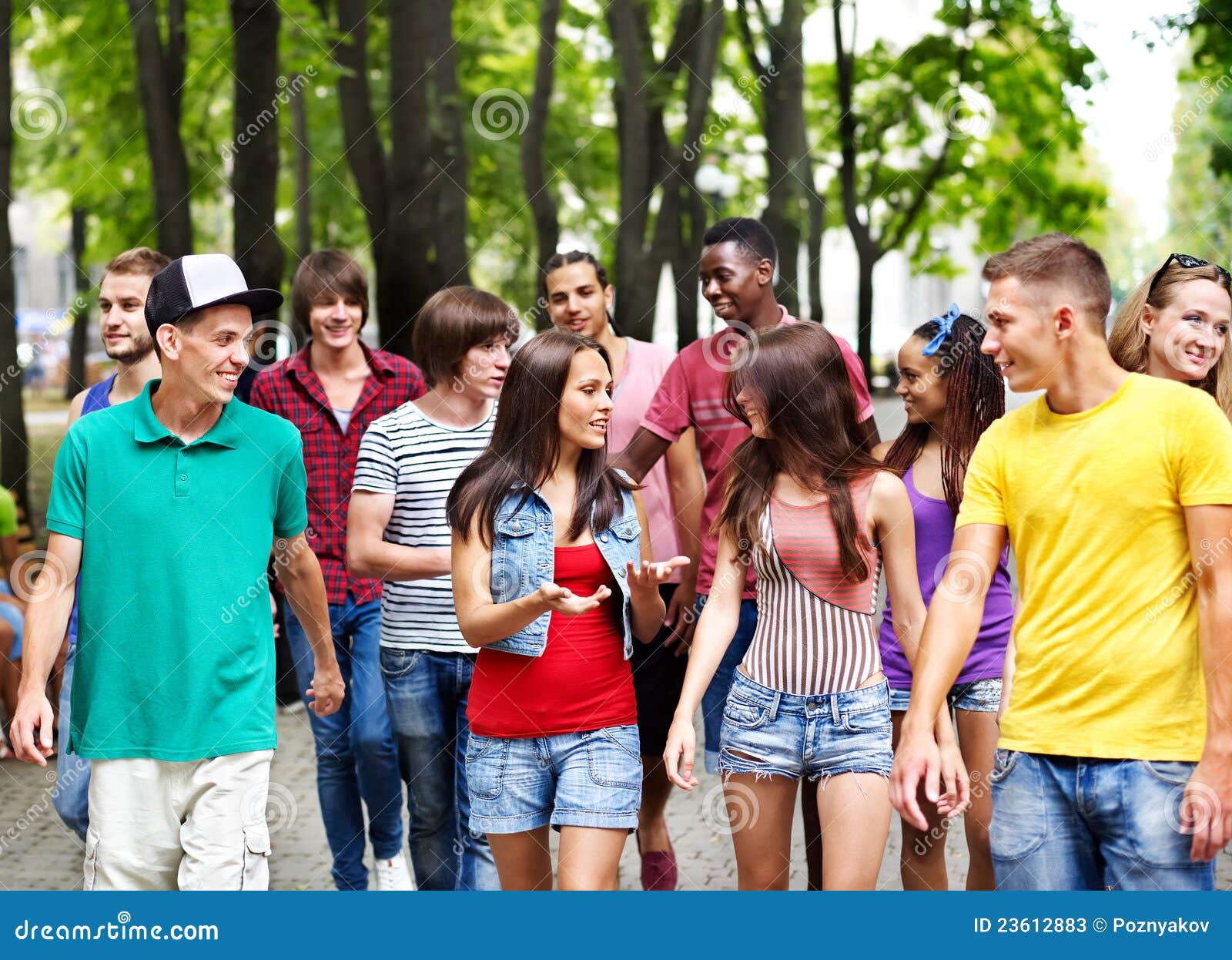 Group of people outdoors. stock image. Image of handsome - 23612883