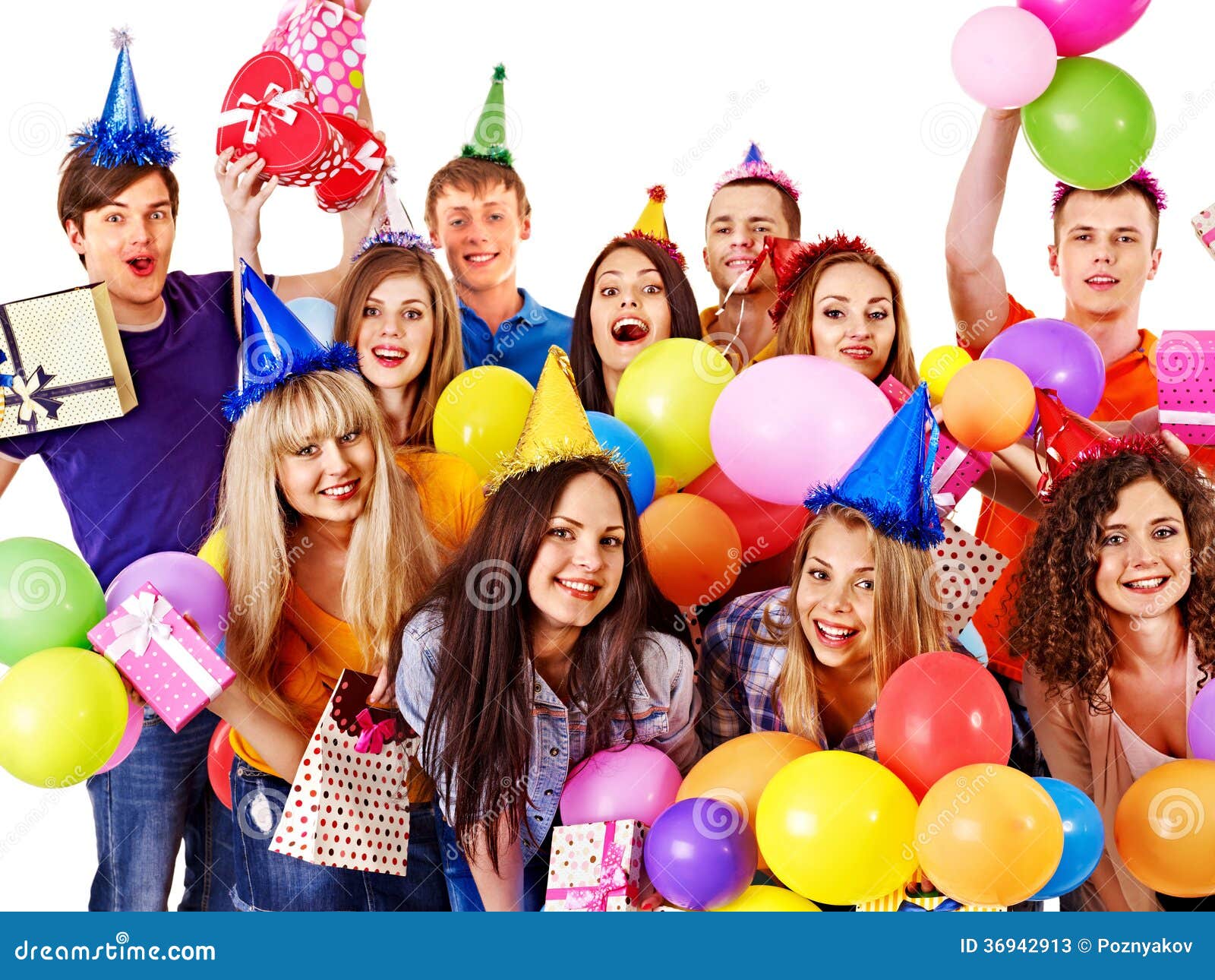 Group people on party. stock image. Image of birthday - 36942913