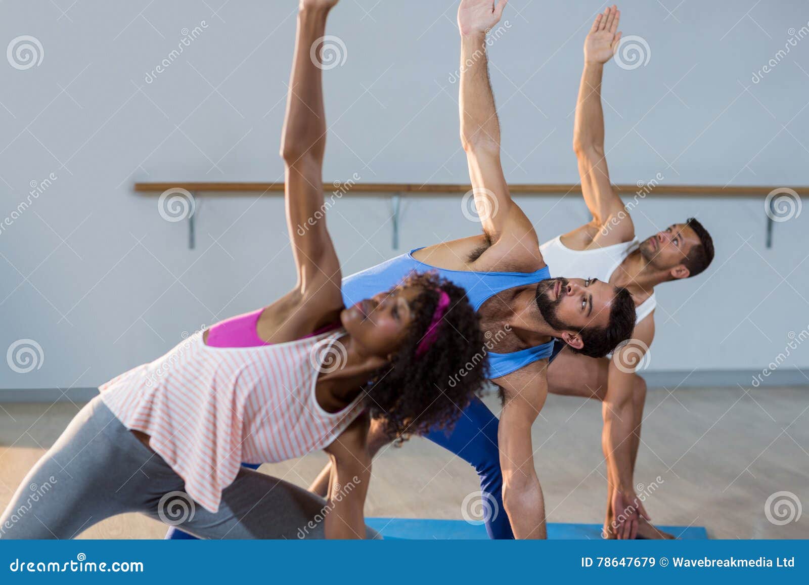 Group of People Performing Stretching Exercise Stock Image - Image of ...