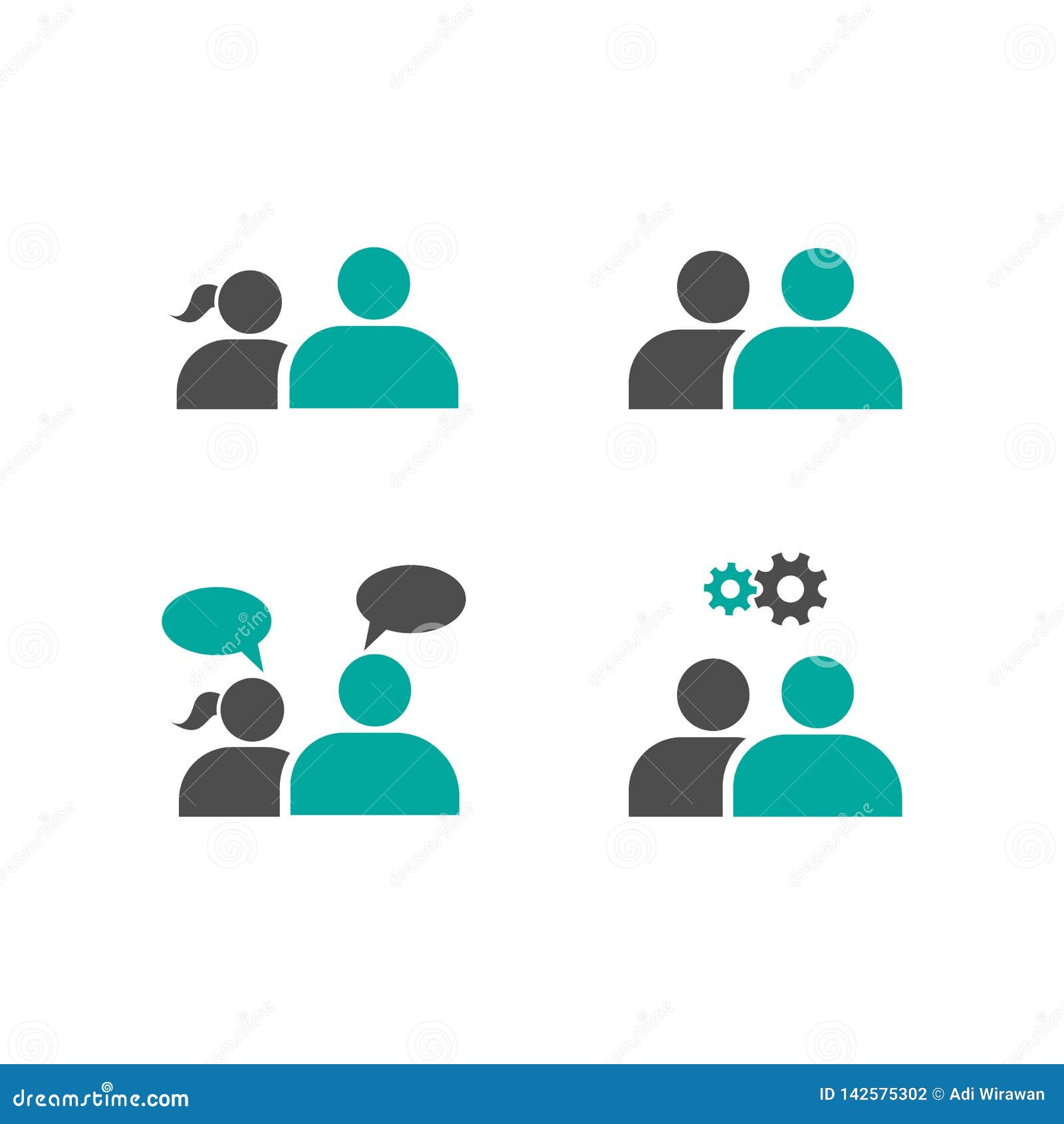 People or User Web Icon Vector Set Image Illustration Stock Vector ...