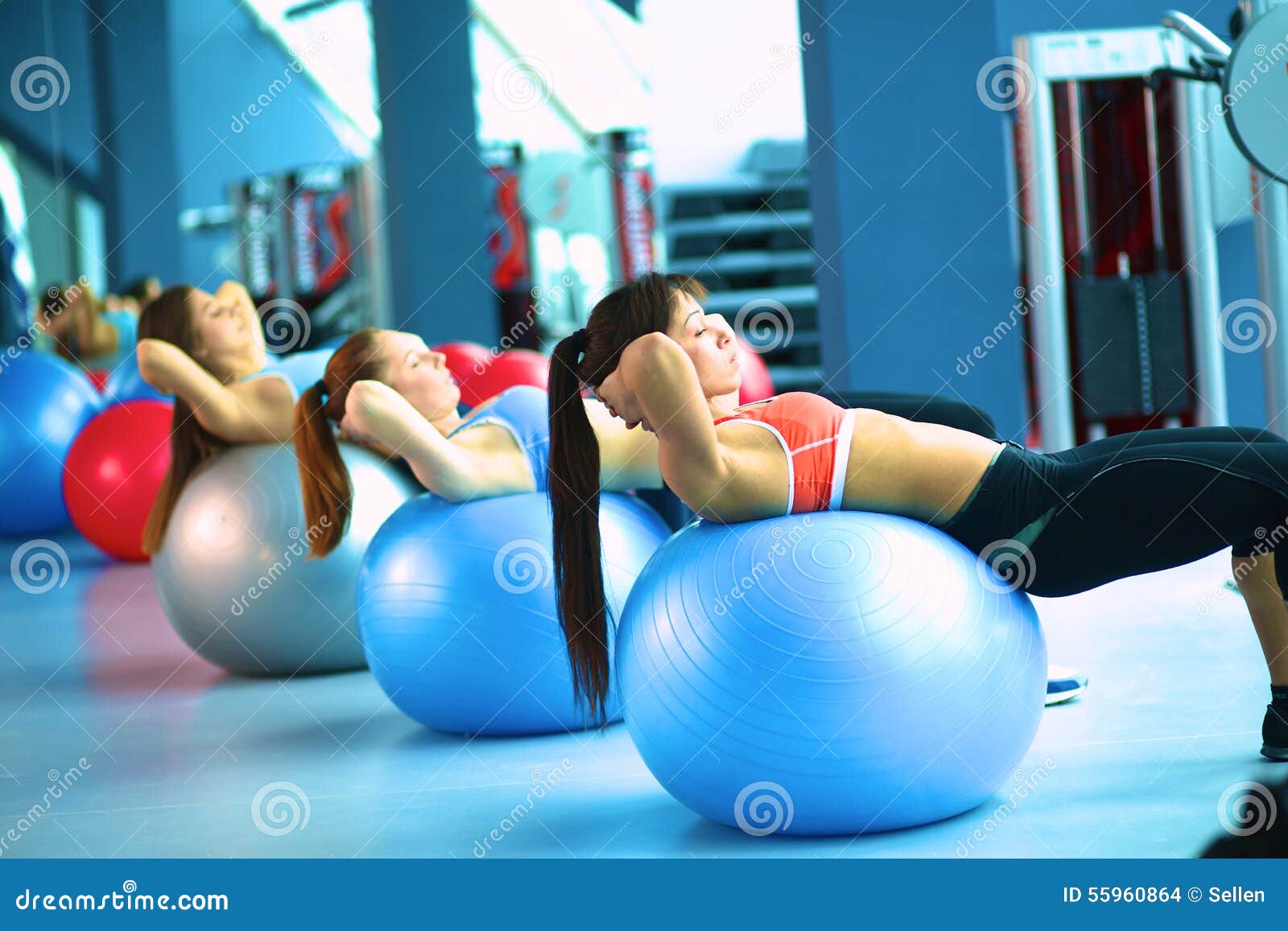 Group of People in a Pilates Class at the Gym Stock Photo - Image of ...