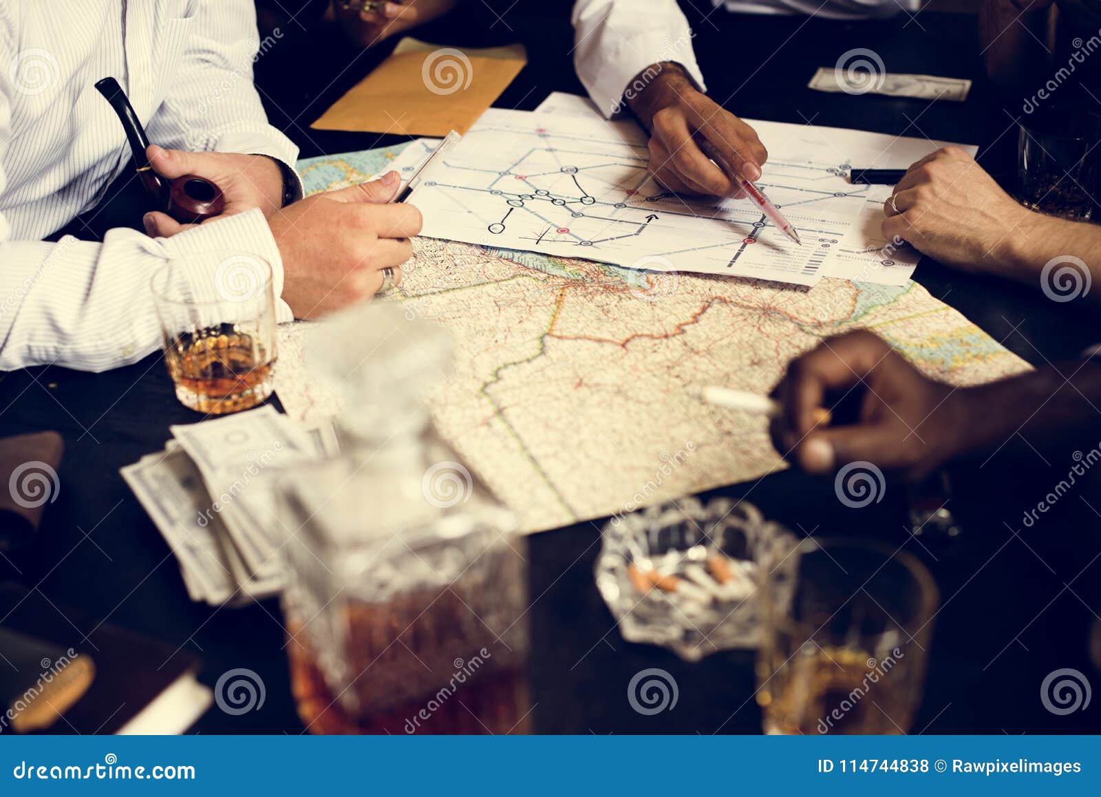Group of People Planning with the Map Stock Photo - Image of action ...