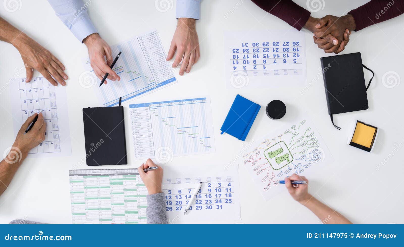Business People Planning Together Stock Image - Image of calendar ...