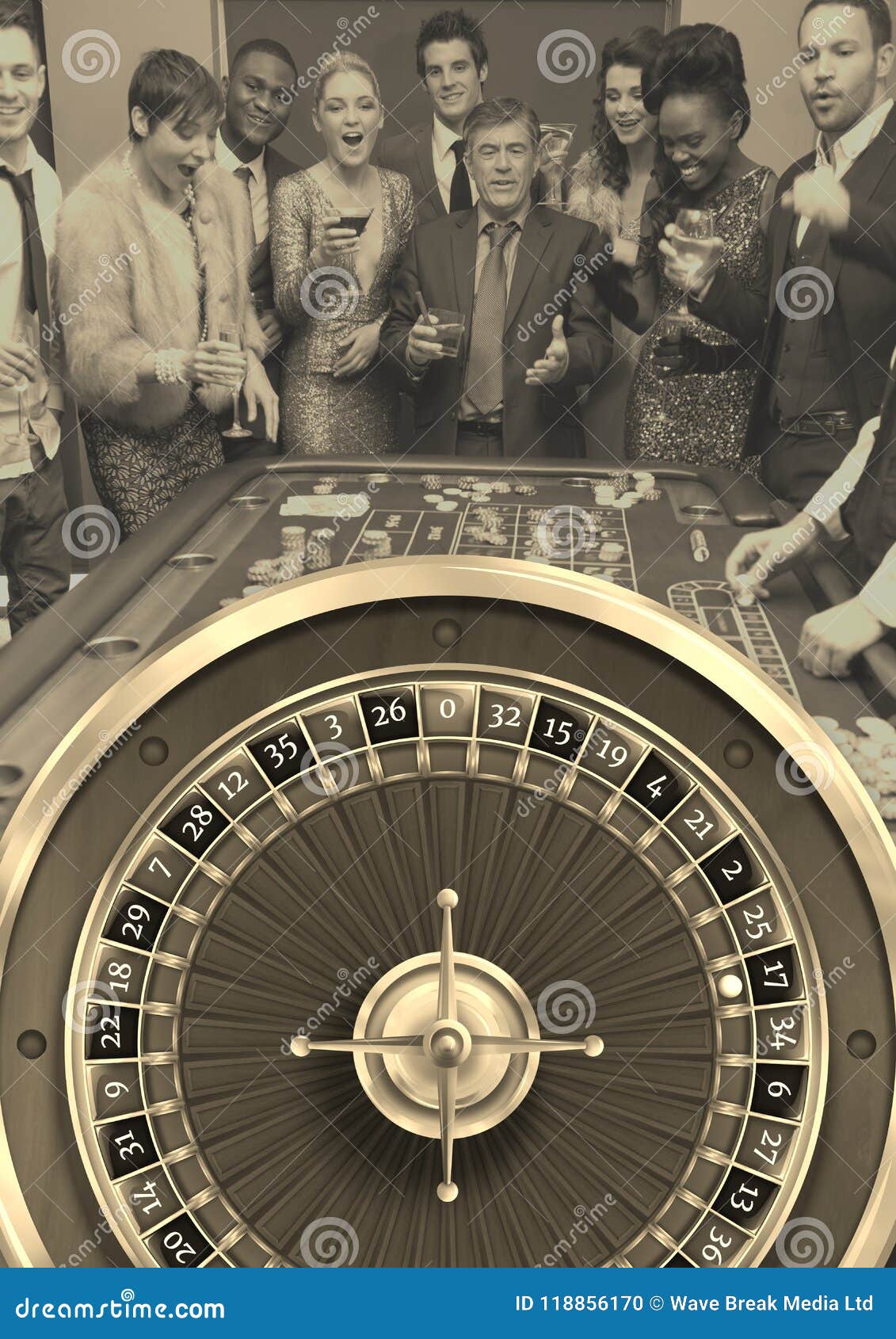 Group of People Playing Casino Roulette Game Stock Photo - Image of ...