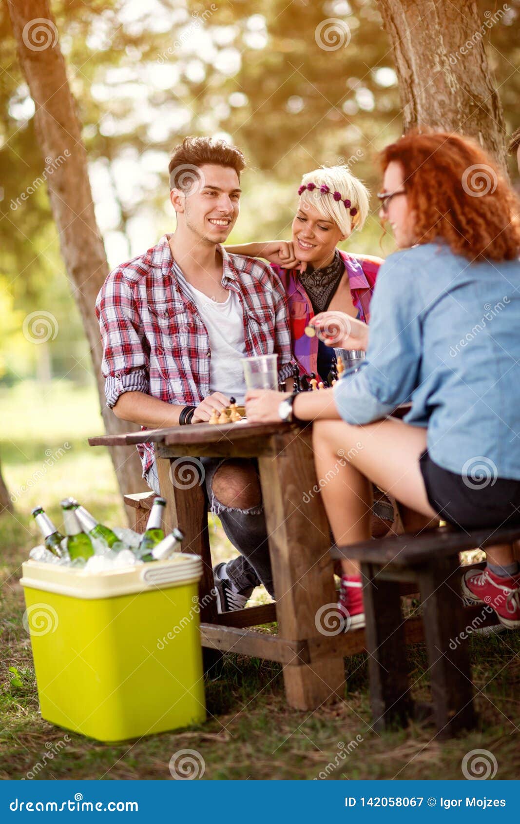 Group of People Playing Chess Game Outdoor Stock Image - Image of ...
