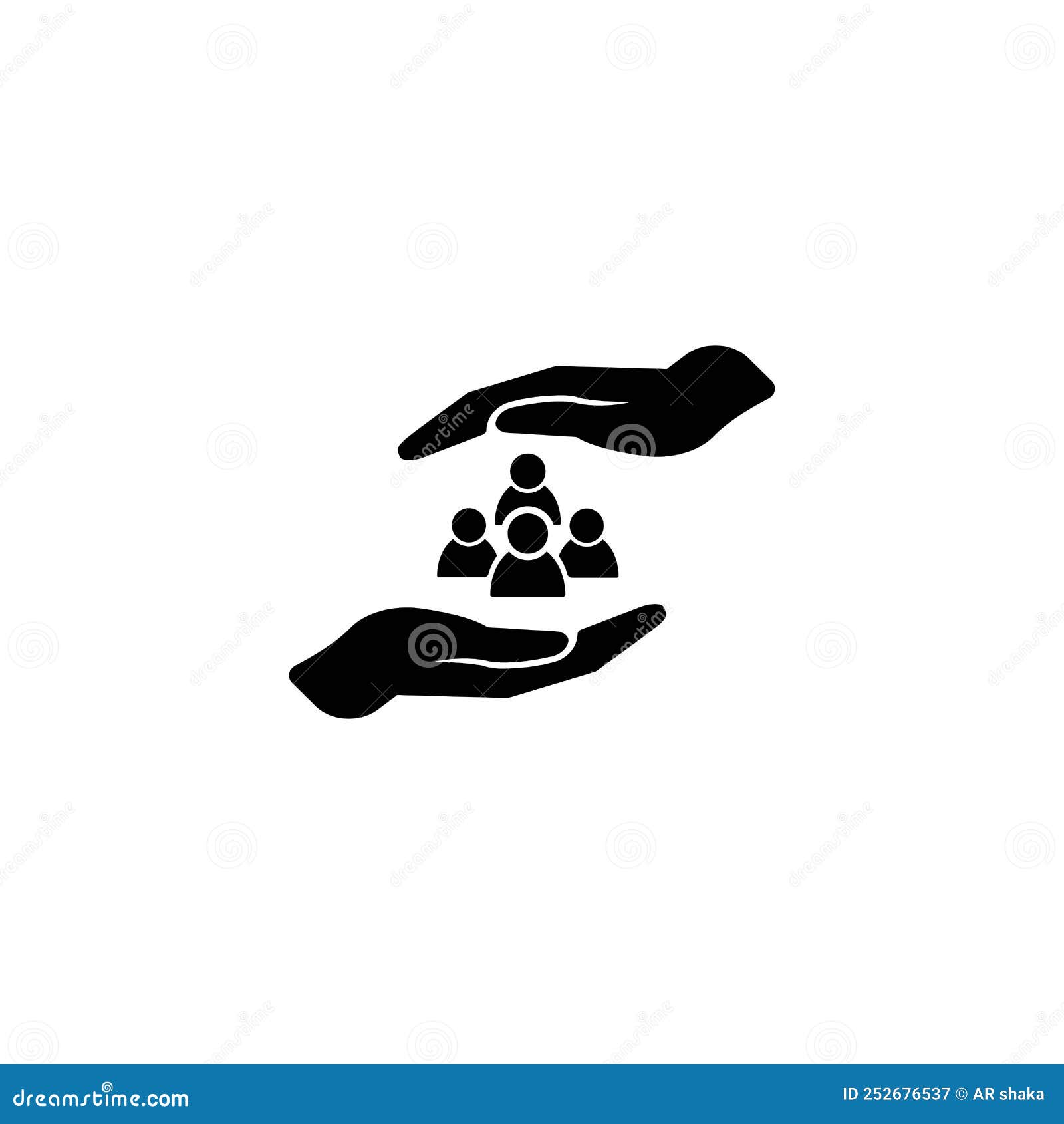 Group of People Protected Icon Logo, Vector Design Stock Vector ...