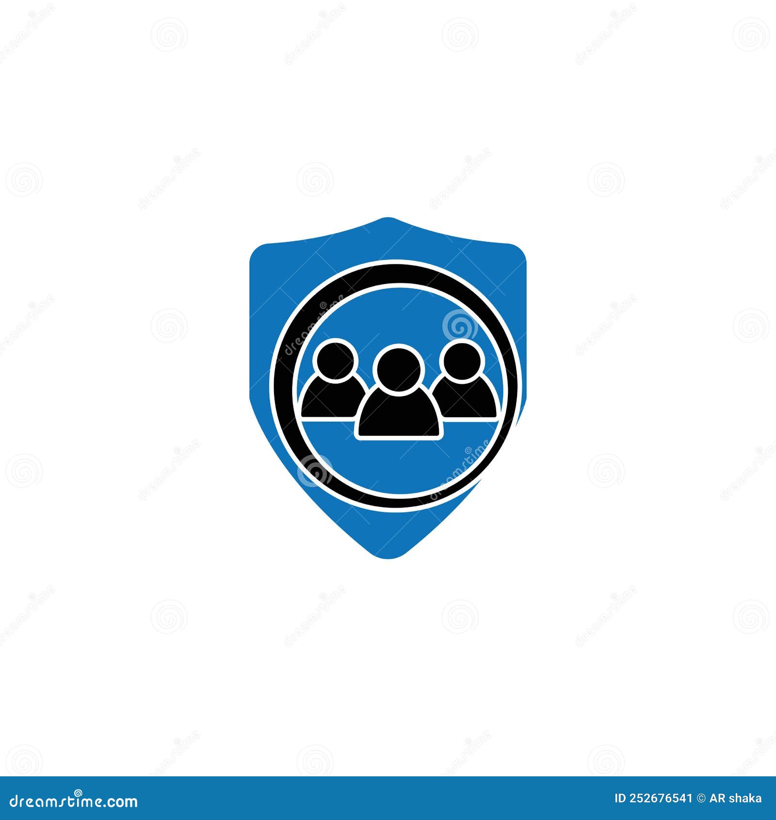Group of People Protected Icon Logo, Vector Design Stock Vector ...
