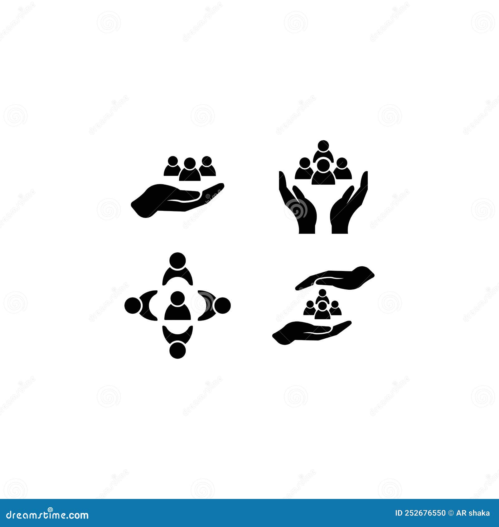 Group of People Protected Icon Logo, Vector Design Stock Vector ...