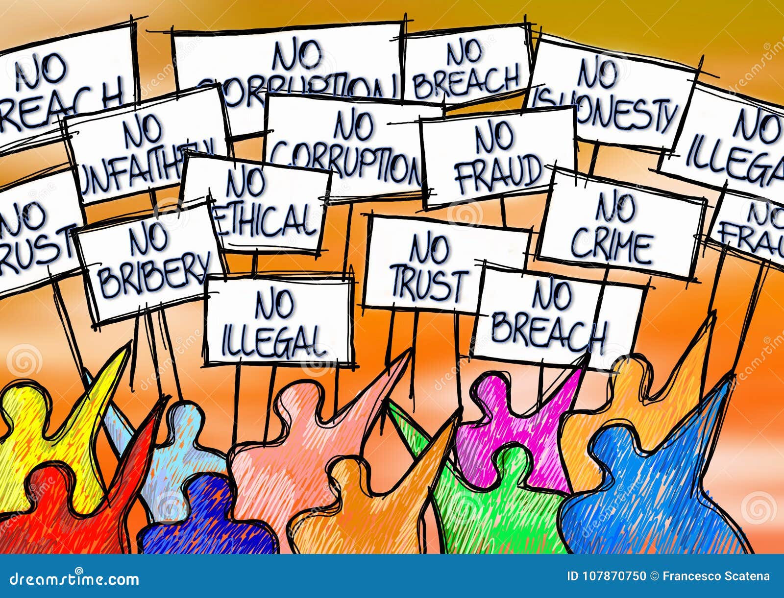 A Group of People Protesting Against Corruption and Other Social Stock ...