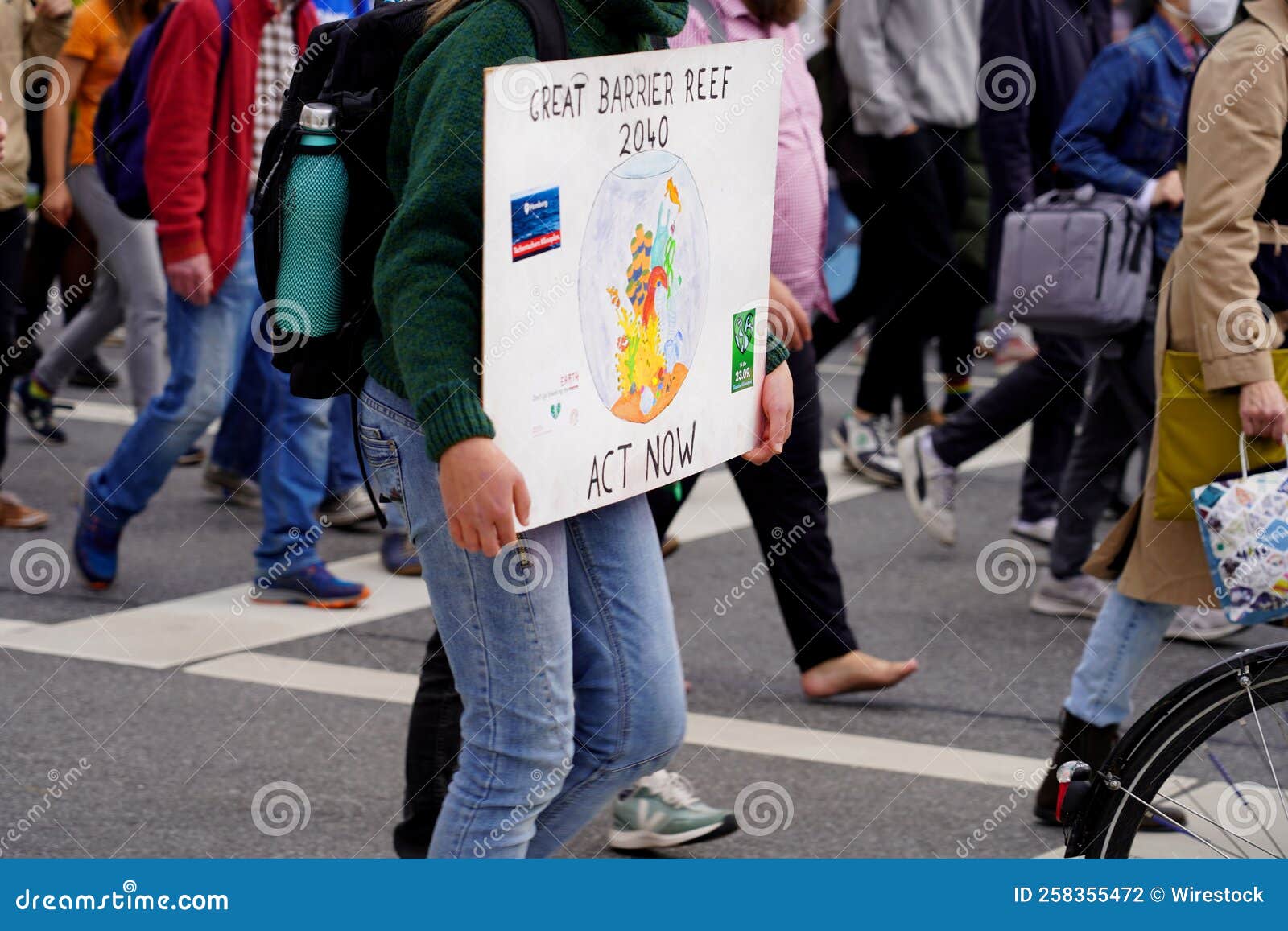 Group of People Protesting in the Streets of Hamburg, Germany for the ...