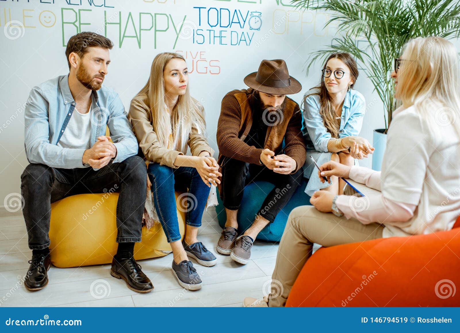 Group of People during the Psychological Therapy Indoors Stock Image ...