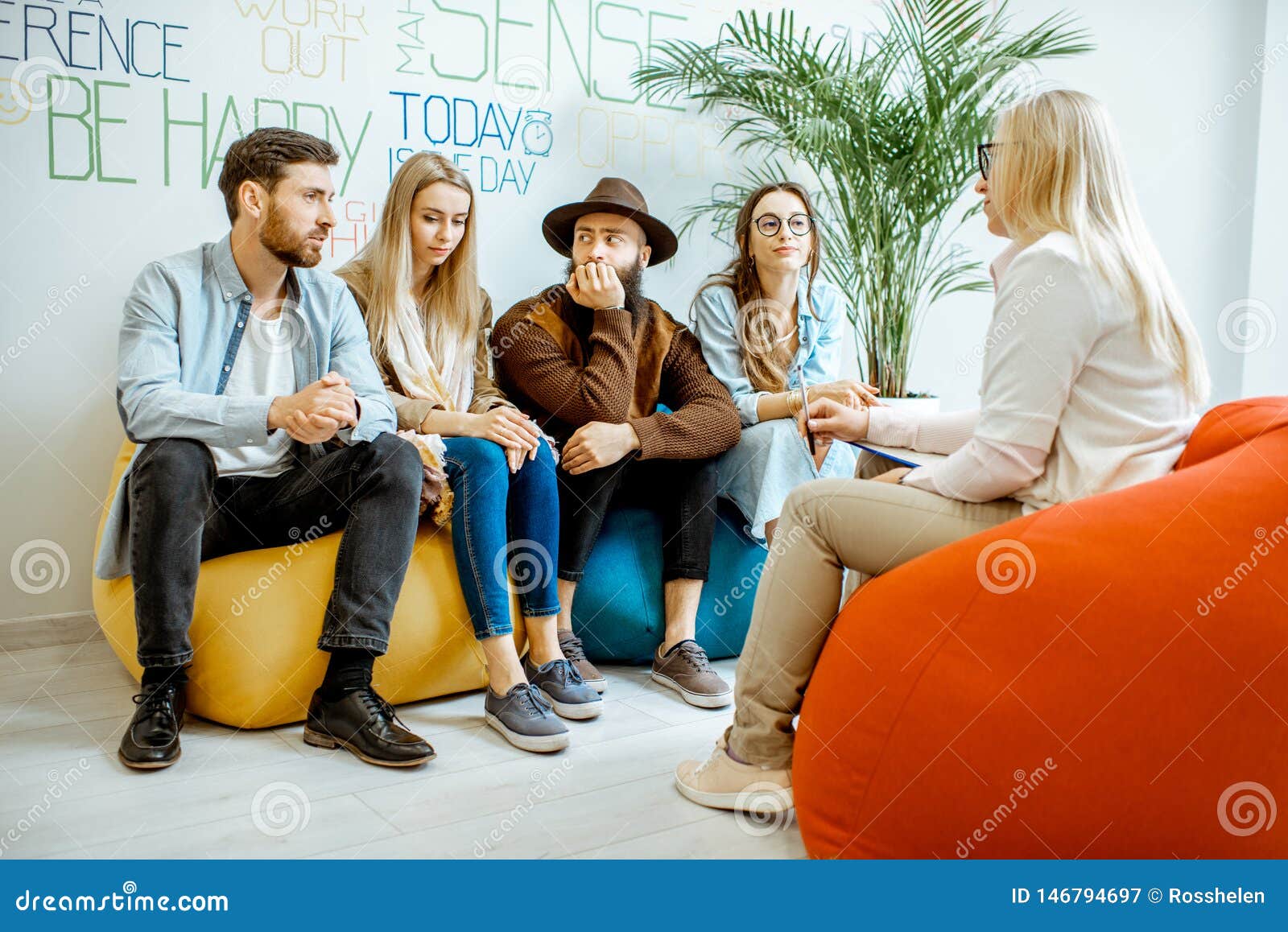 Group of People during the Psychological Therapy Indoors Stock Image ...