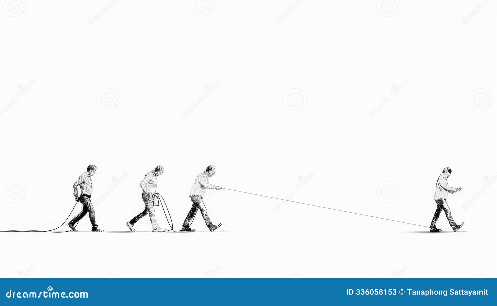 A Group of People Pulling a Rope Together Symbolizing Teamwork ...