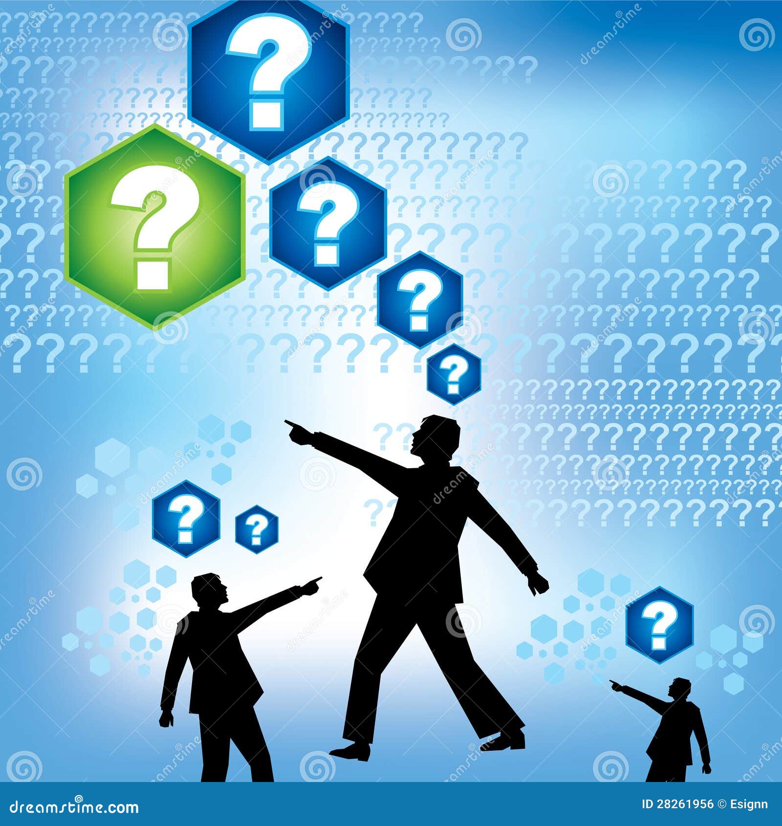 Group of People with Question Mark Stock Vector - Illustration of ...