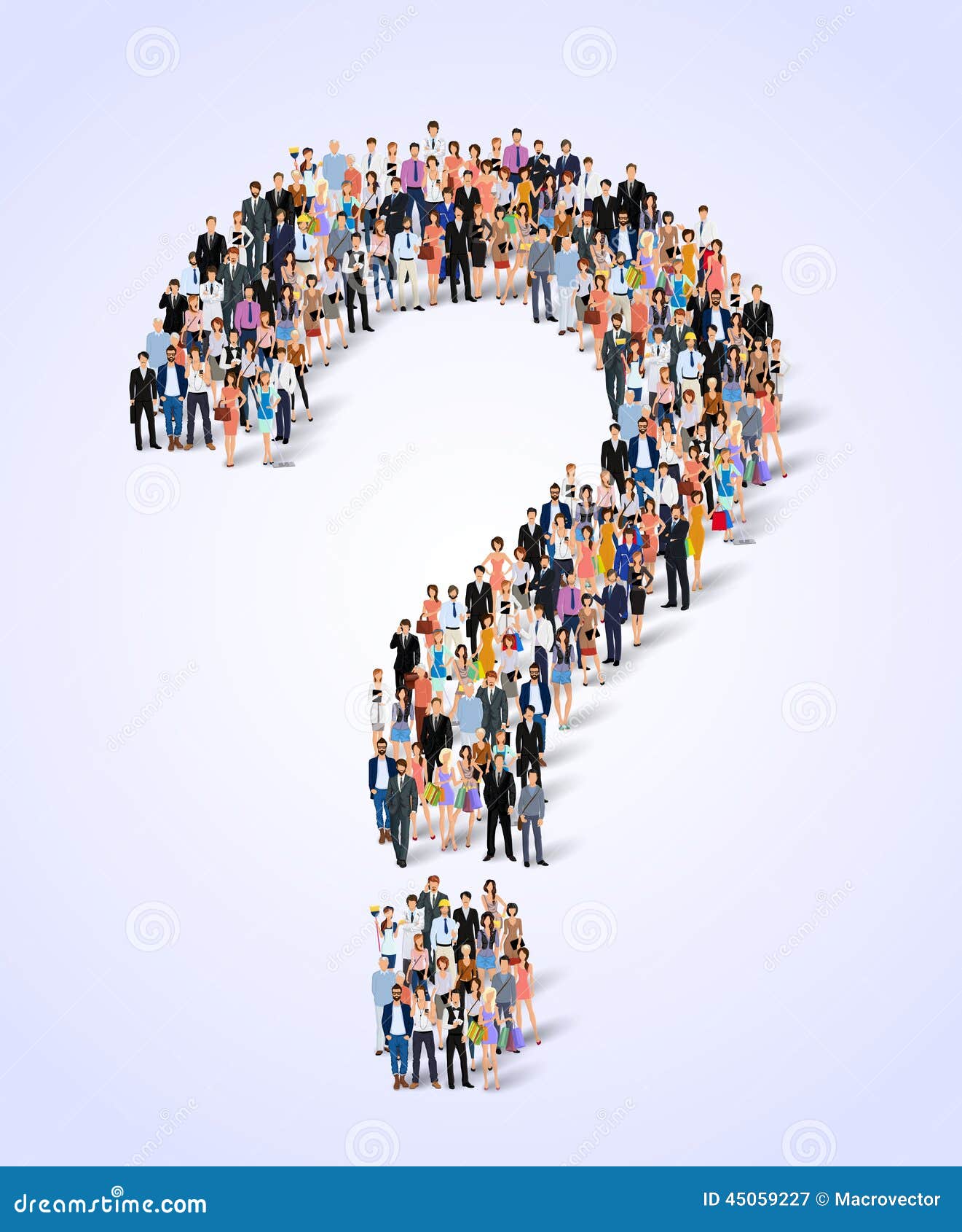 Group of People Question Poster Stock Vector - Illustration of ...