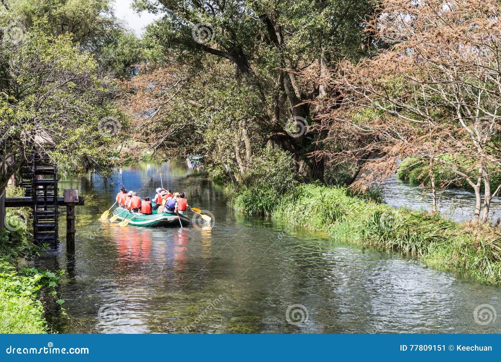 Serene Scenic Pike River Waterfall Through Large Granite Boulders ...