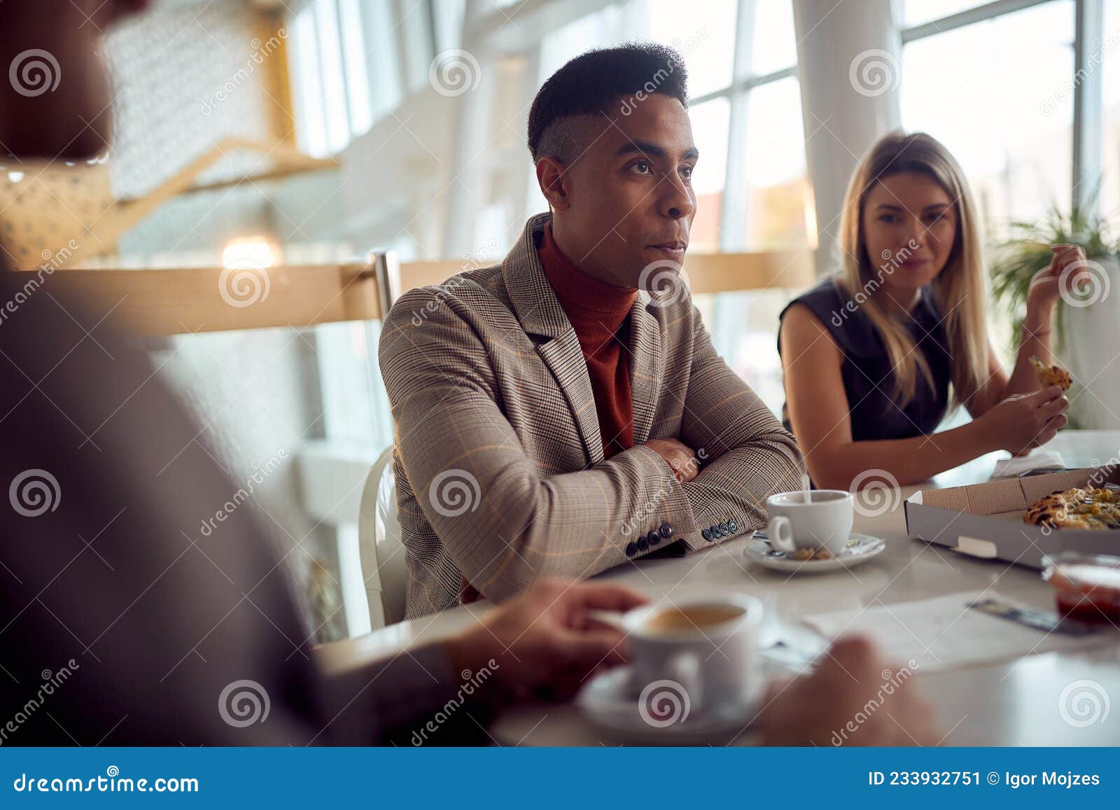 Group of People in Restaurant Talks Stock Image - Image of banquet ...