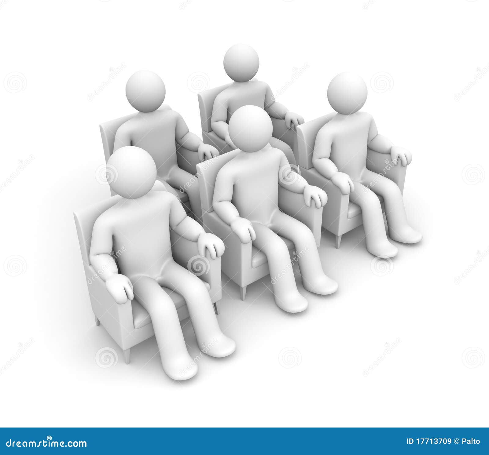 Group of People Resting in Armchairs. Stock Illustration - Illustration ...