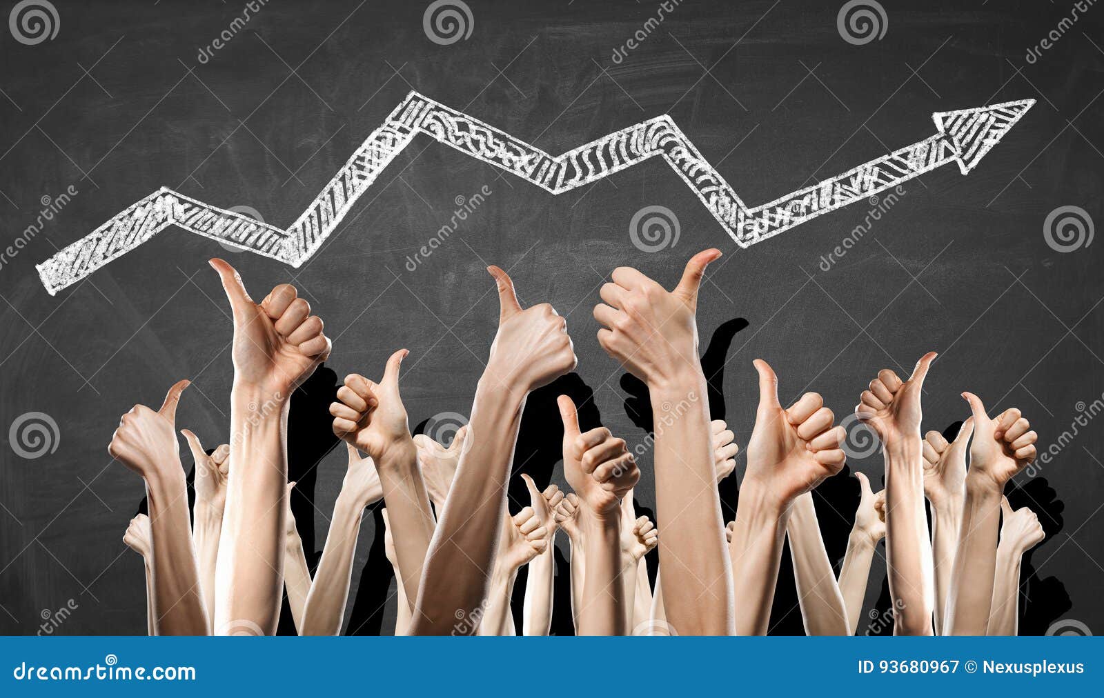 Group of People Rise Hands . Mixed Media Stock Image - Image of render ...