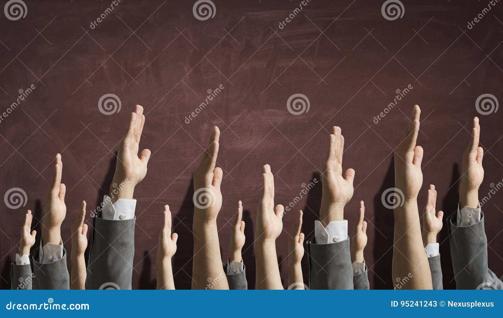 Group of People Rise Hands . Mixed Media Stock Image - Image of economy ...