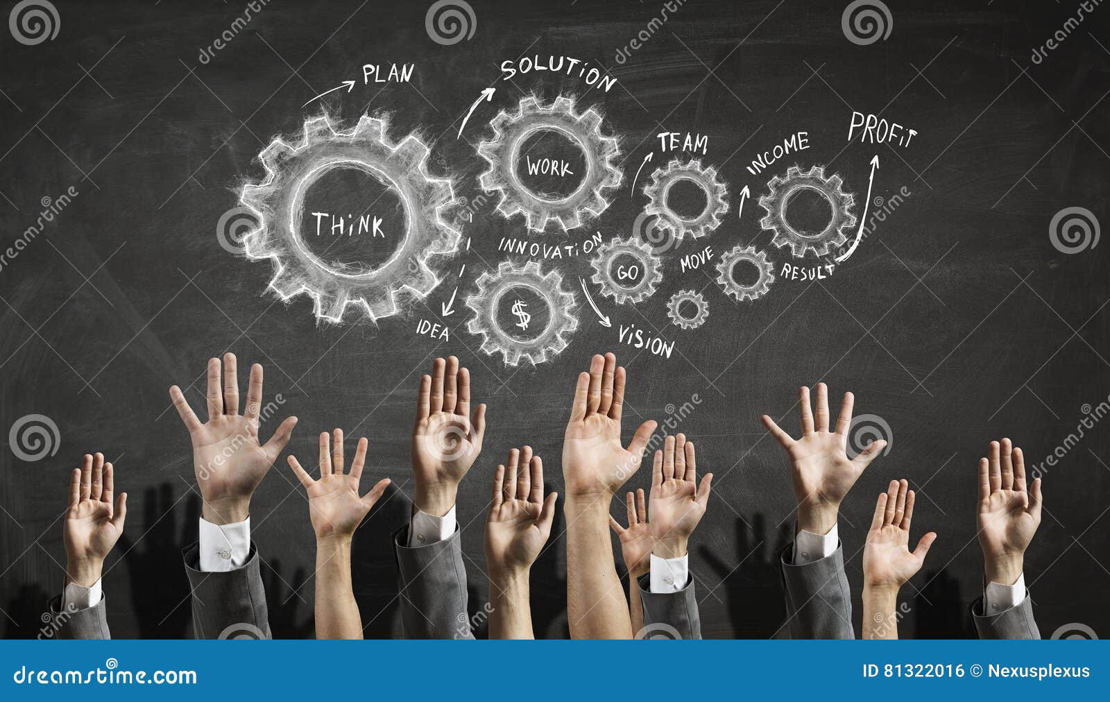 Group of People Rise Hands . Mixed Media Stock Photo - Image of network ...