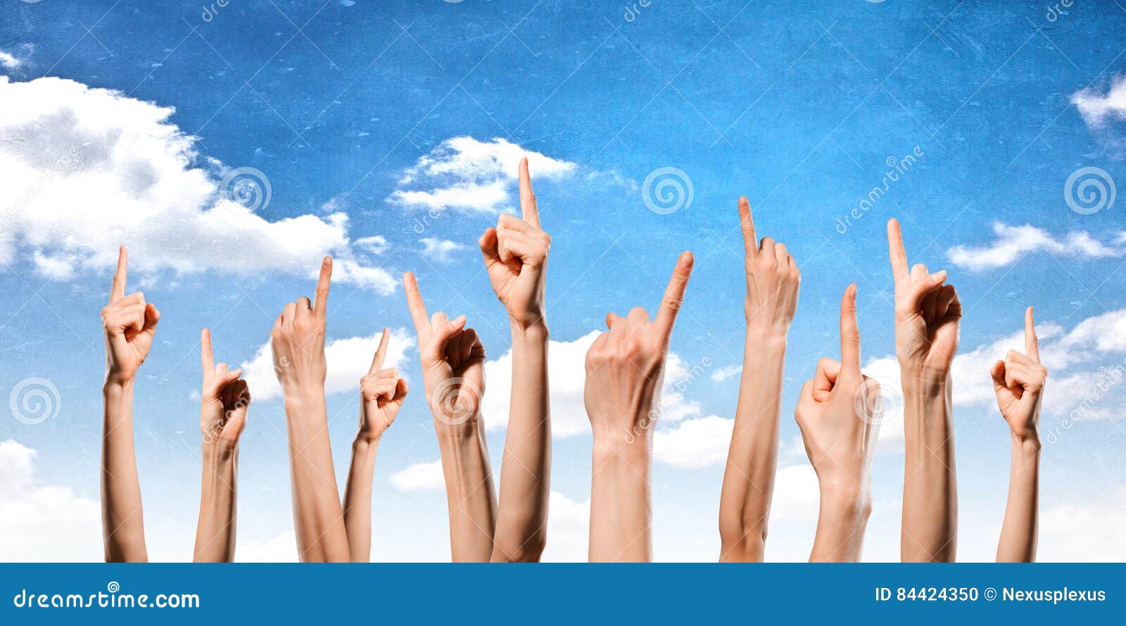 Group of People Rise Hands . Mixed Media Stock Photo - Image of vote ...