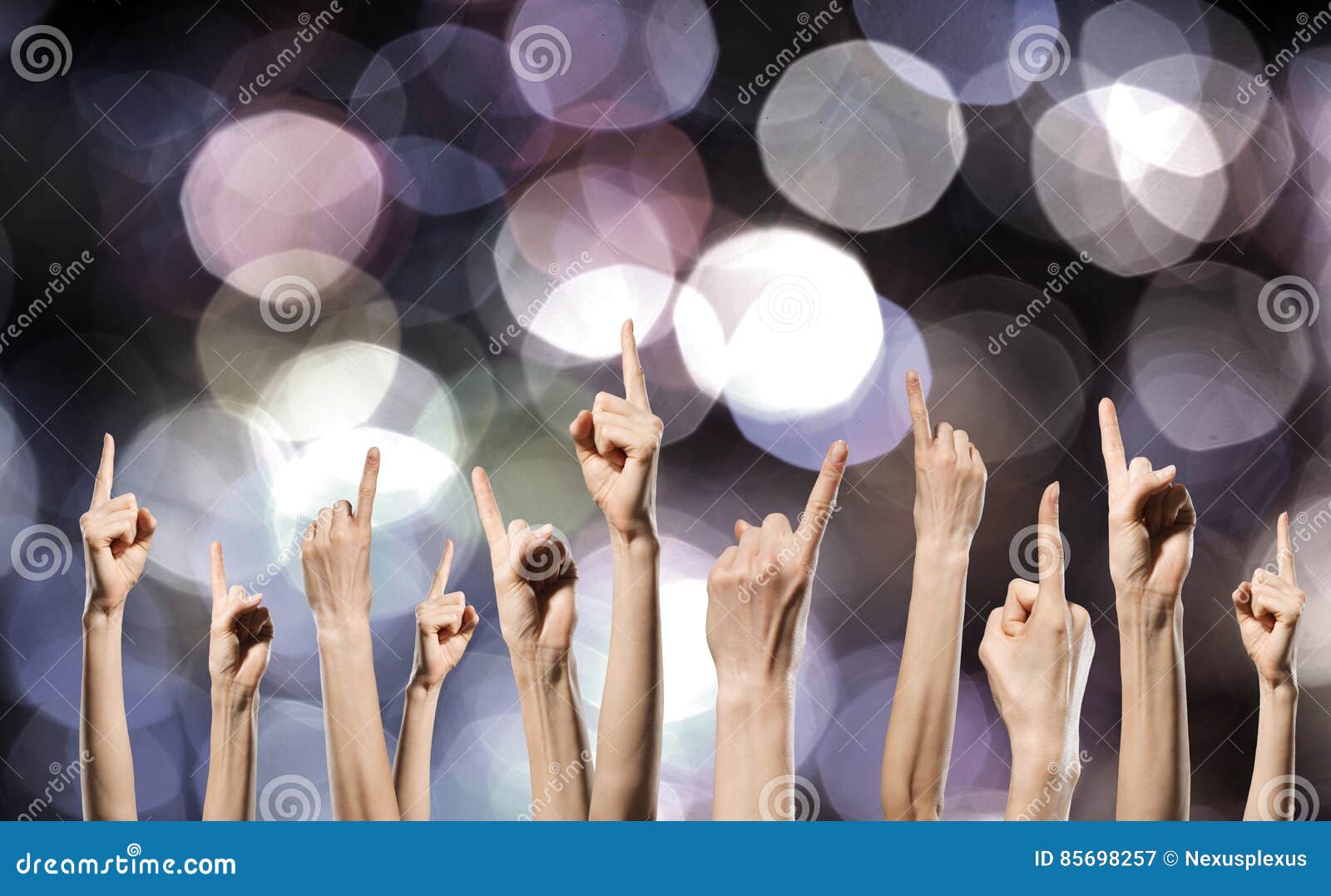 Group of People Rise Hands . Mixed Media Stock Image - Image of sale ...