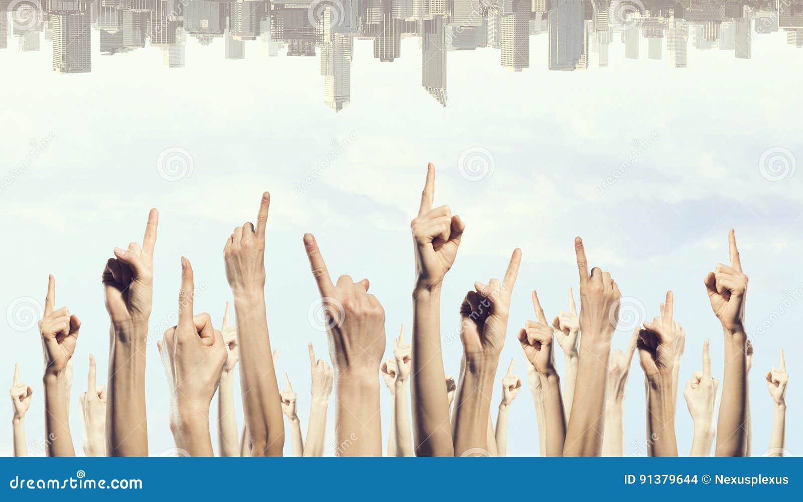 Group of people rise hands stock photo. Image of palm - 91379644