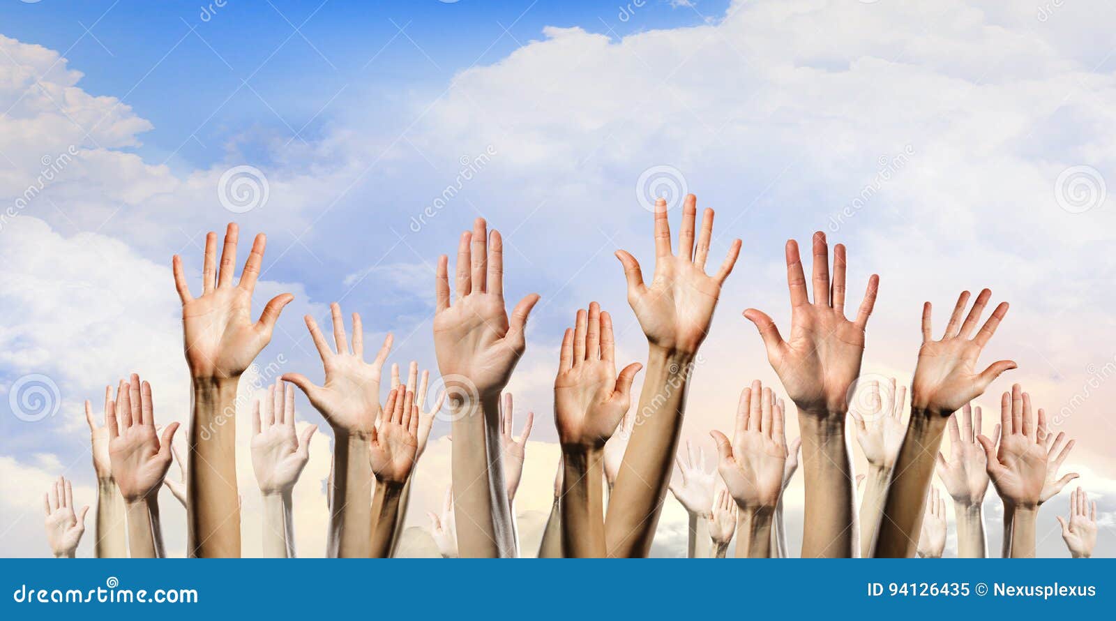 Group of people rise hands stock image. Image of creativity - 94126435