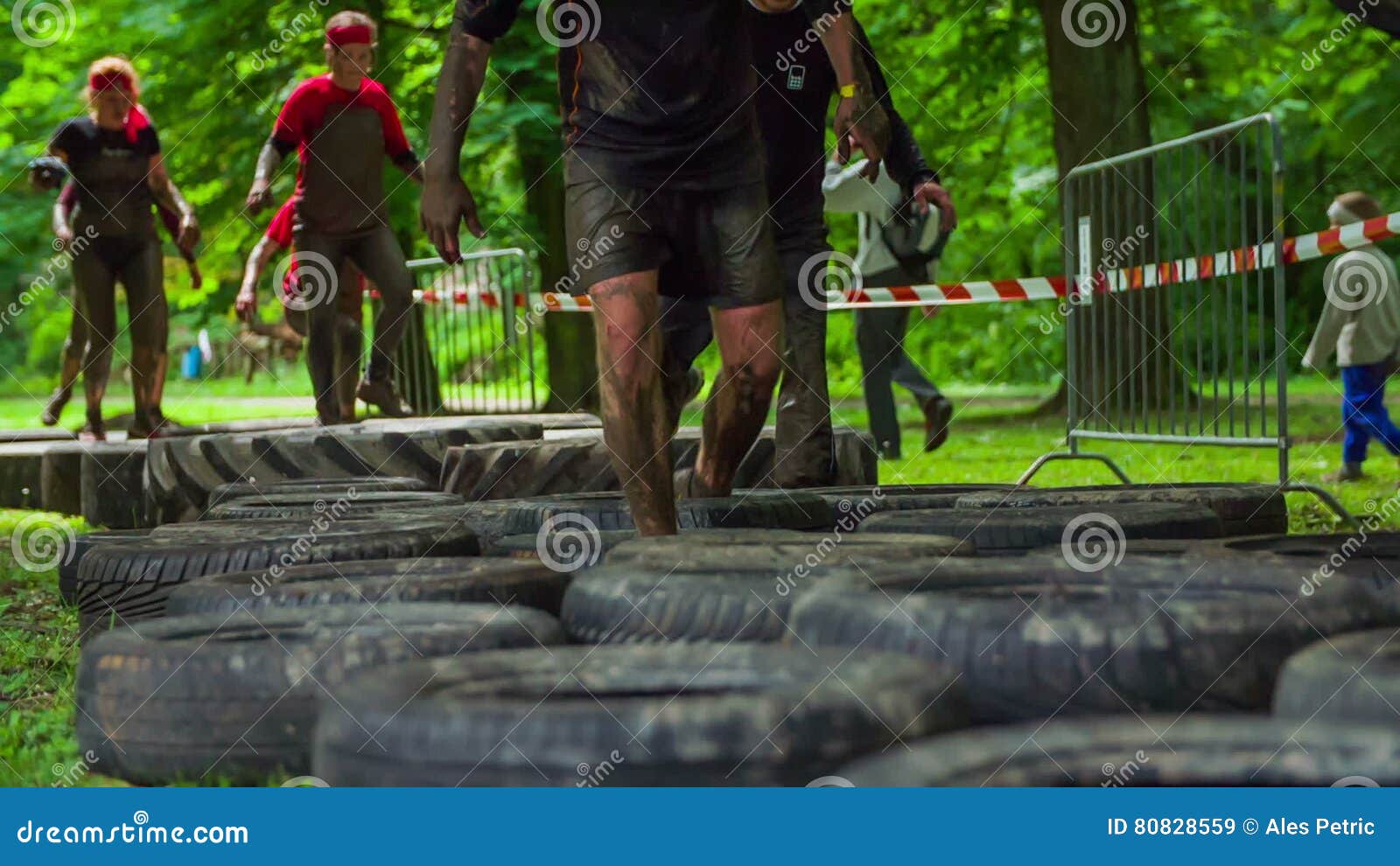 Group of People Running through Assault Course Stock Video - Video of ...