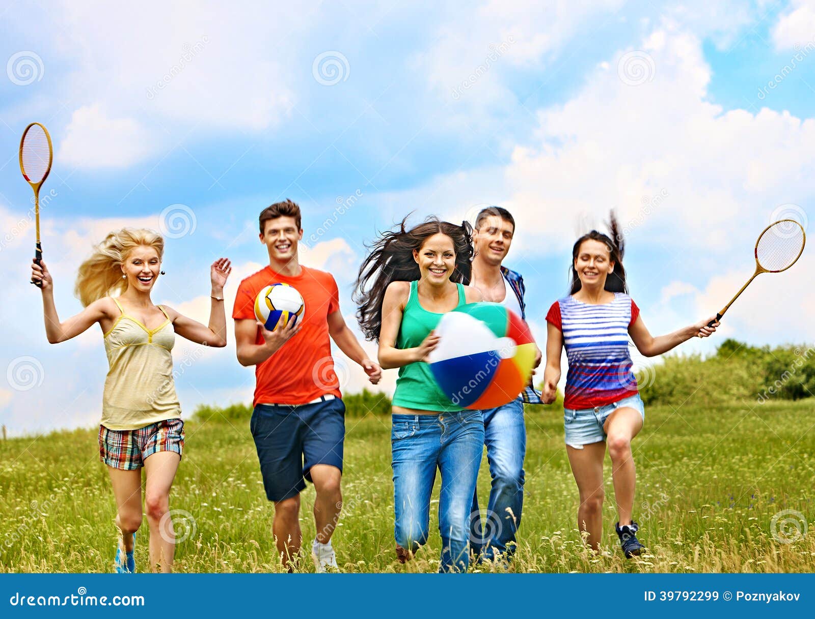 Group people running. stock image. Image of person, badminton - 39792299