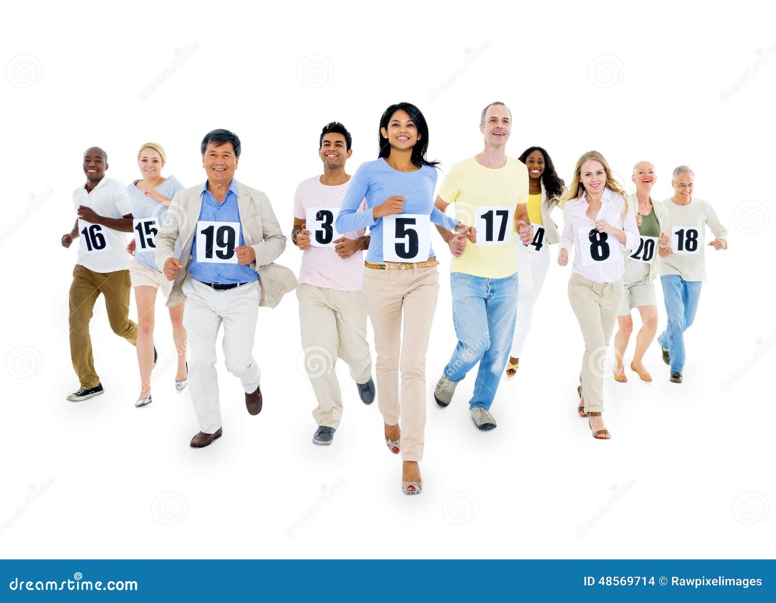 Group of People Running Race Concept Stock Photo - Image of male, asian ...