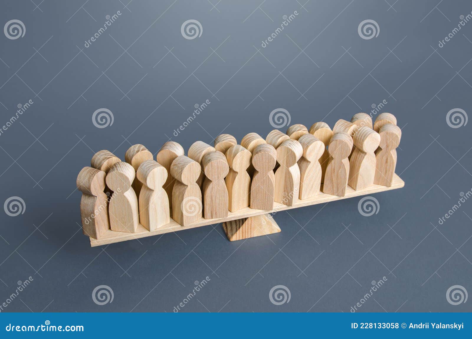 A Group of People on the Scales. Sharing a Common Position between ...