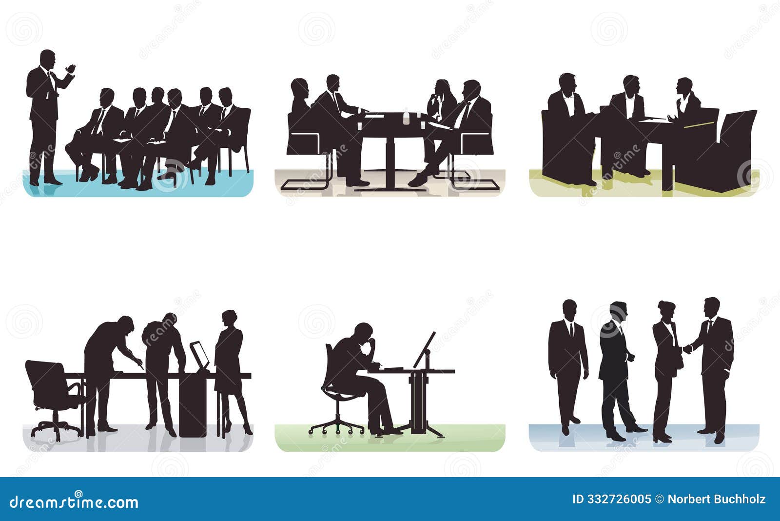 A Group of People in the Seminar. Illustration Stock Vector ...