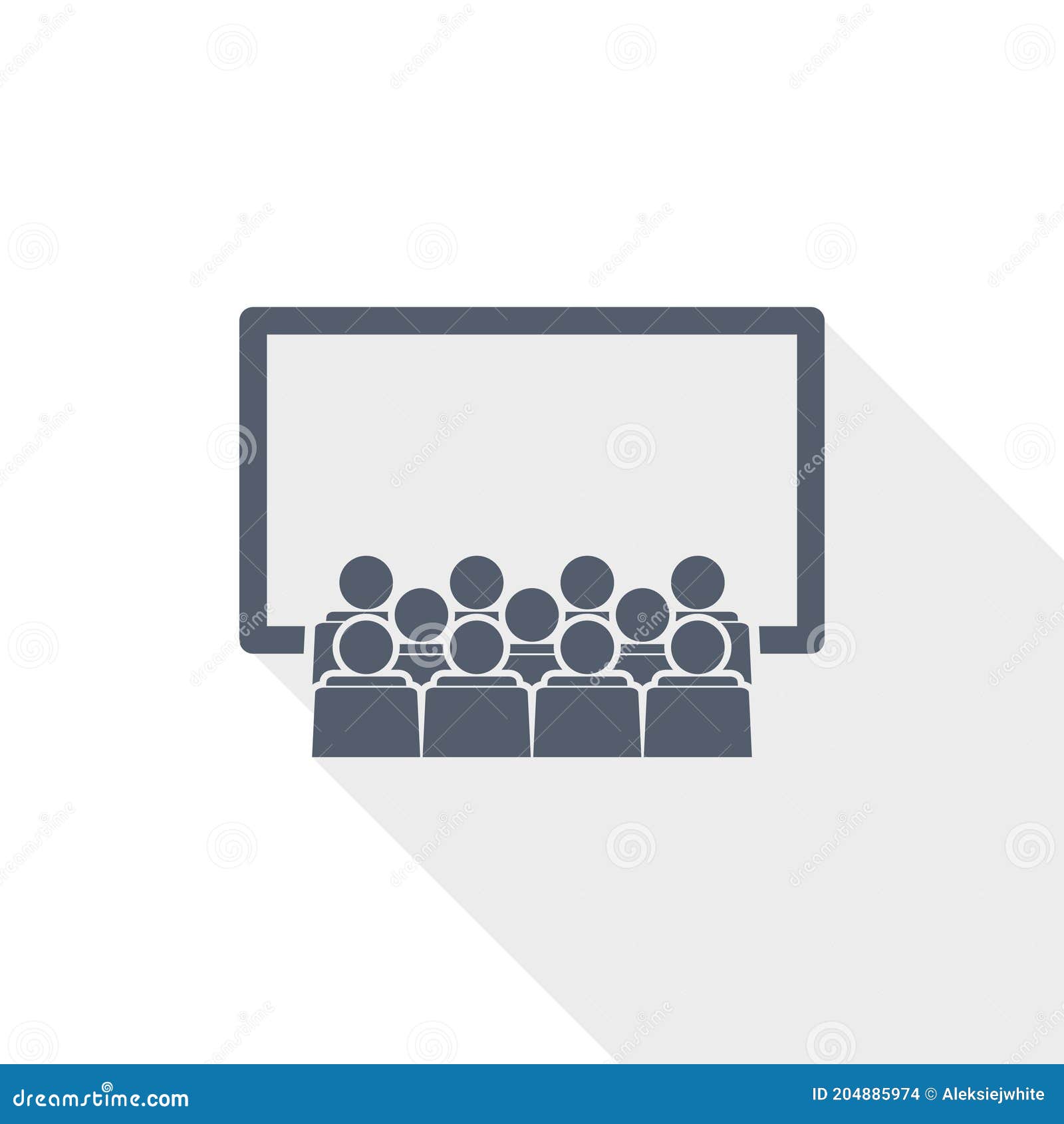 Group of People on Seminar Vector Icon, Audience Concept Flat Design ...