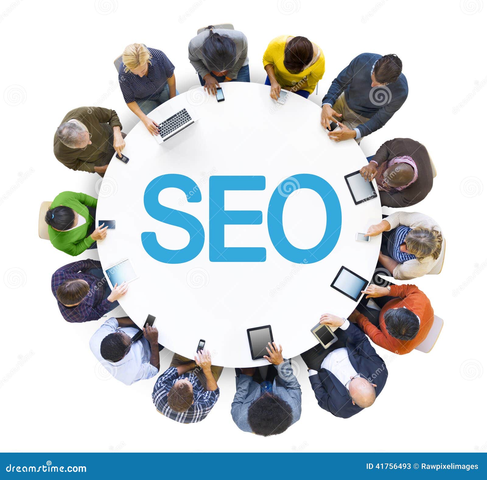 Group of People and SEO Concept Stock Image - Image of marketing ...