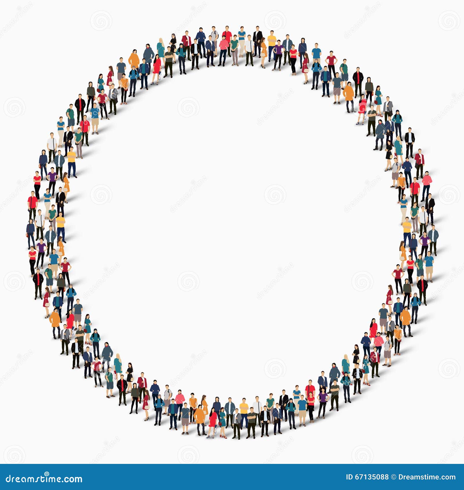 Group people shape circle stock illustration. Illustration of group ...