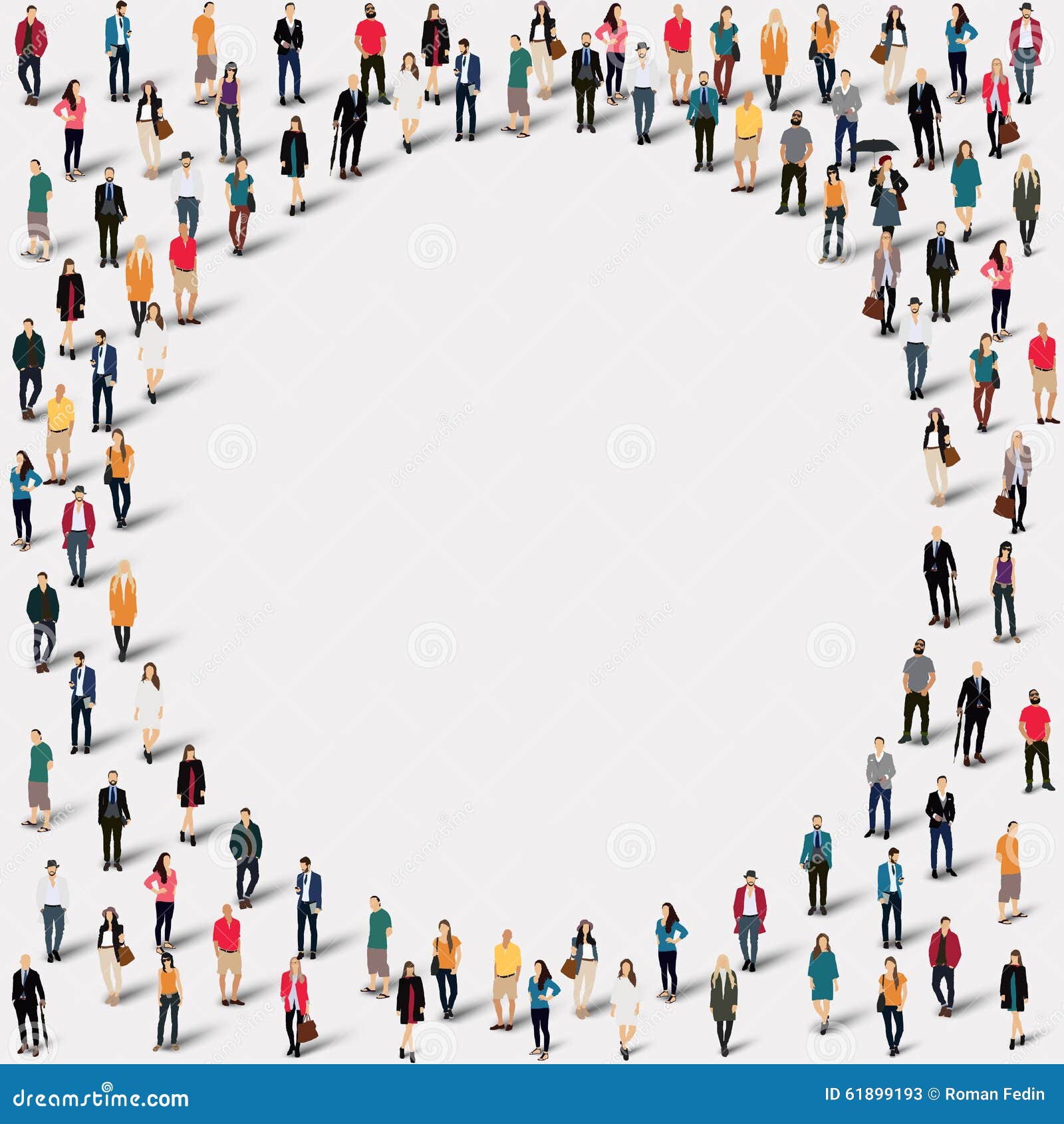 Group People Shape Circle Stock Vector - Image: 61899193
