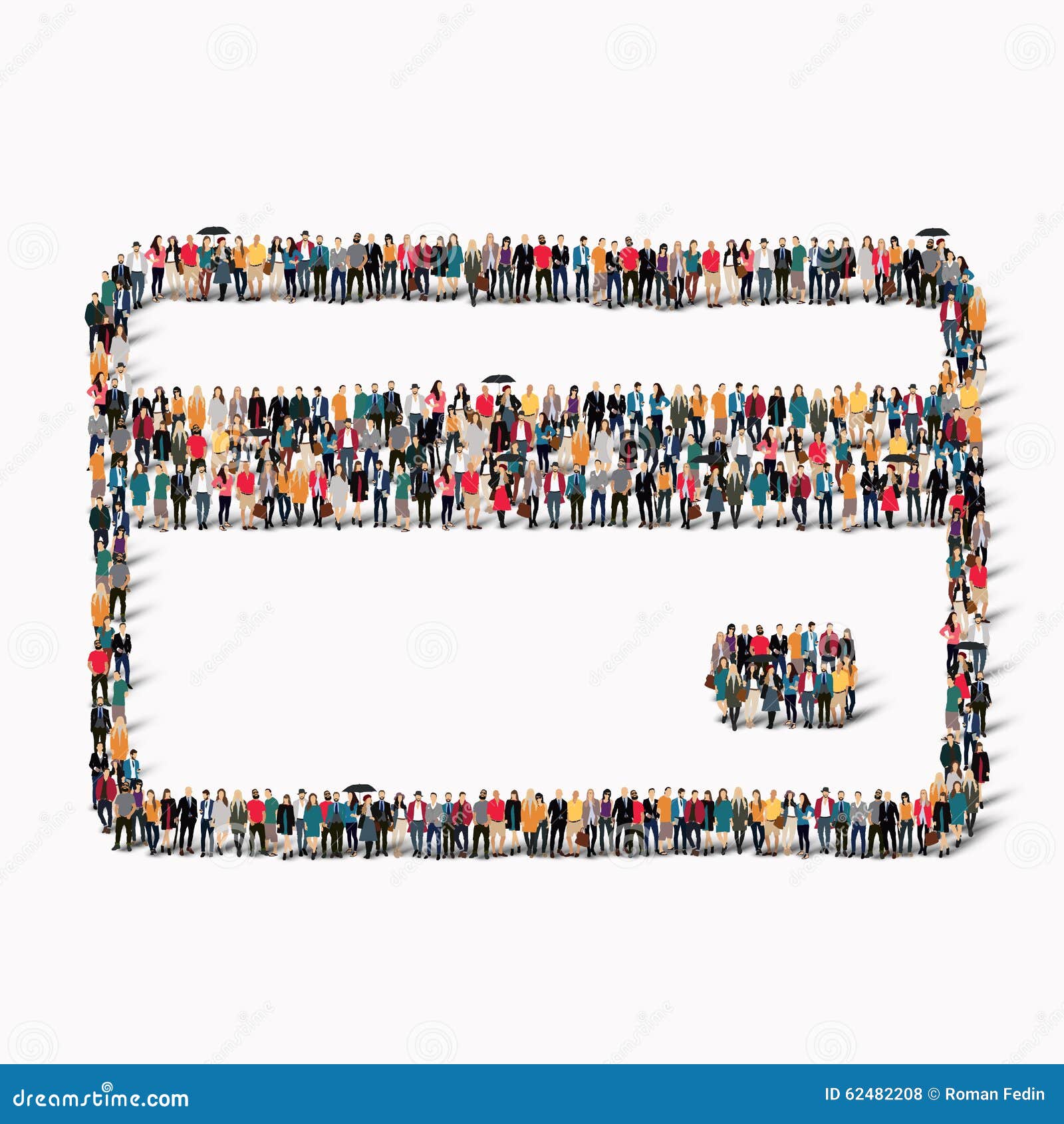 Group People Shape Credit Card Stock Vector - Illustration of computer ...