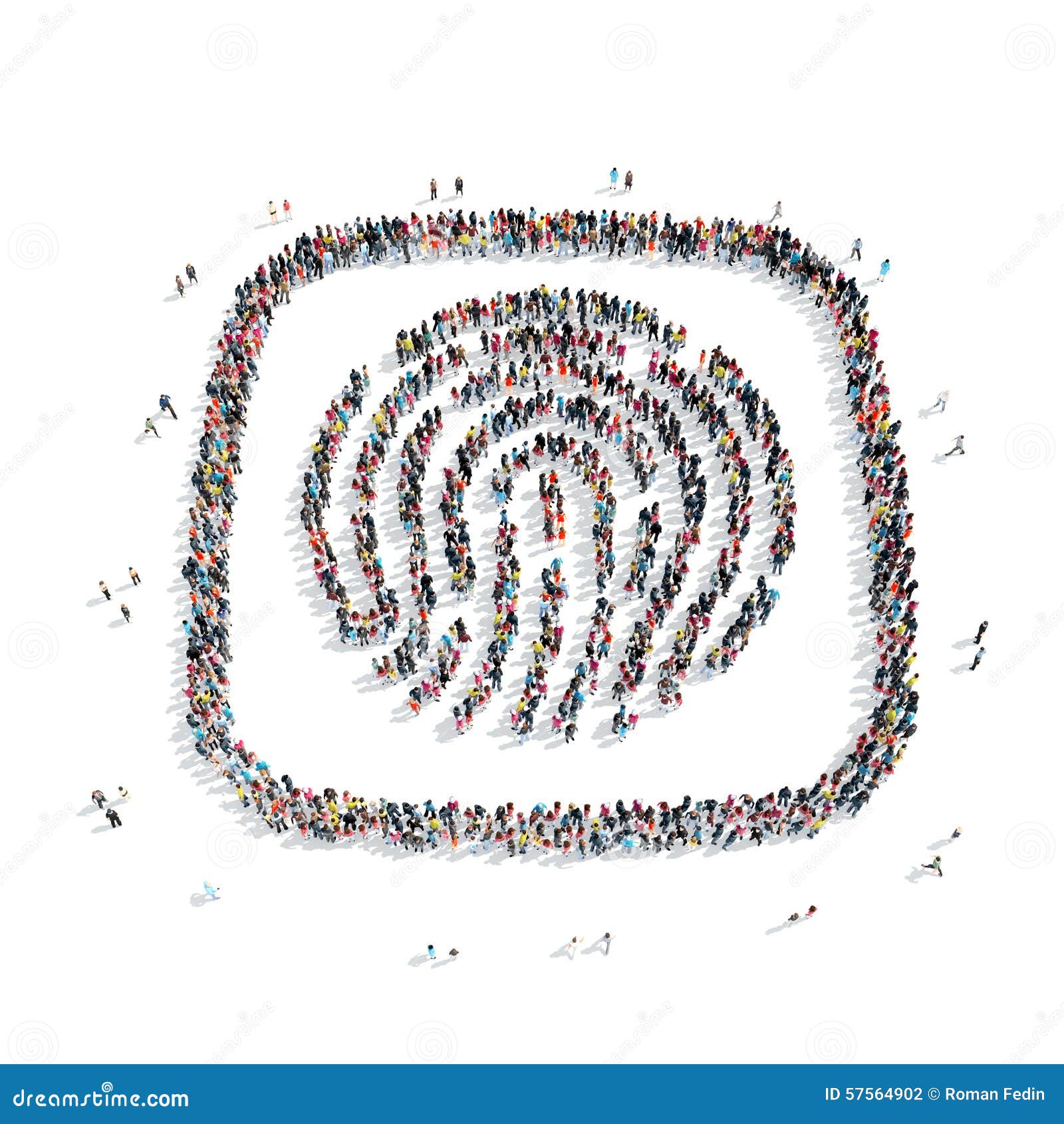 Group People Shape Fingerprint Stock Illustration - Illustration of ...