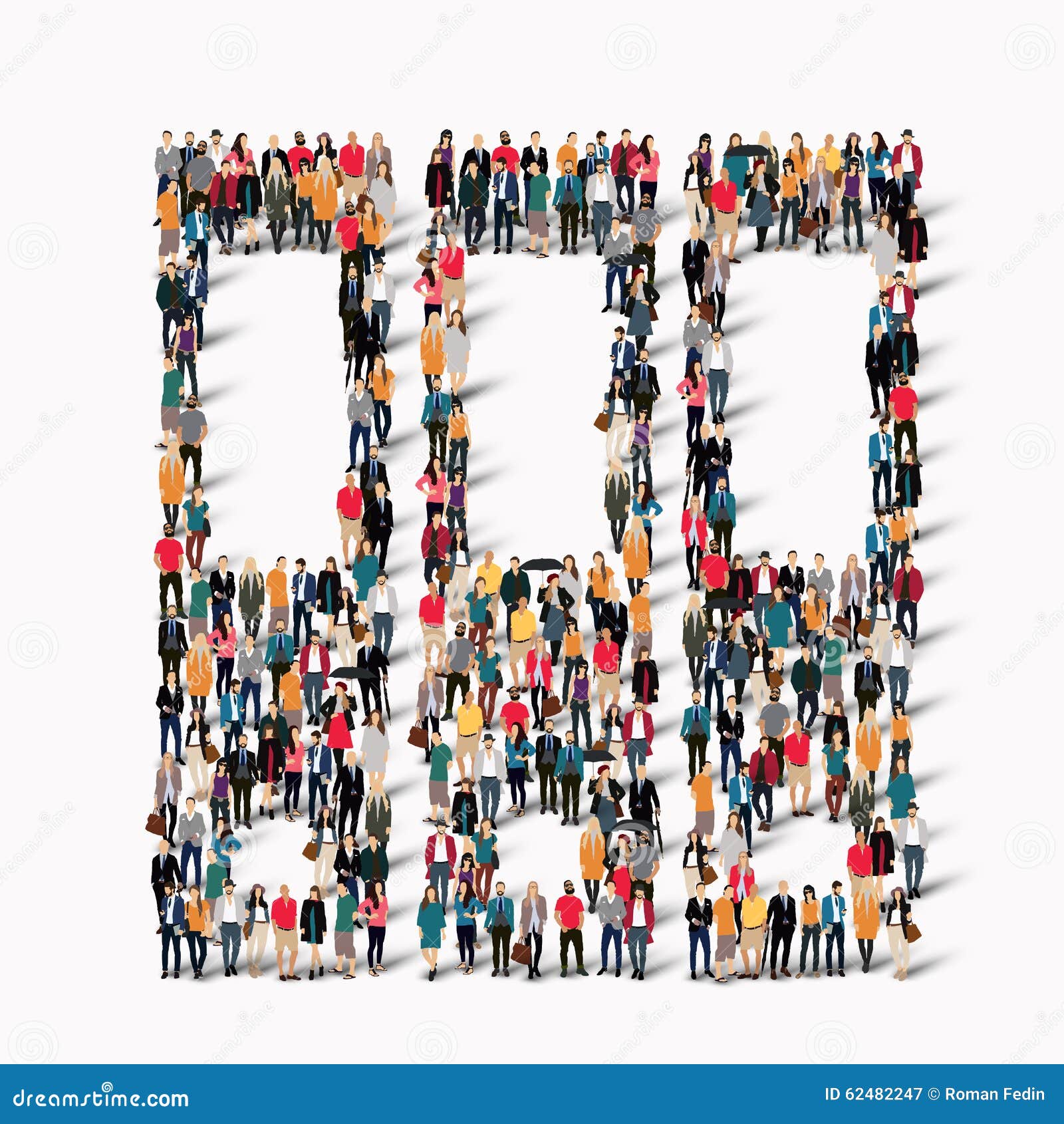 Group people shape folders stock vector. Illustration of businesswoman ...