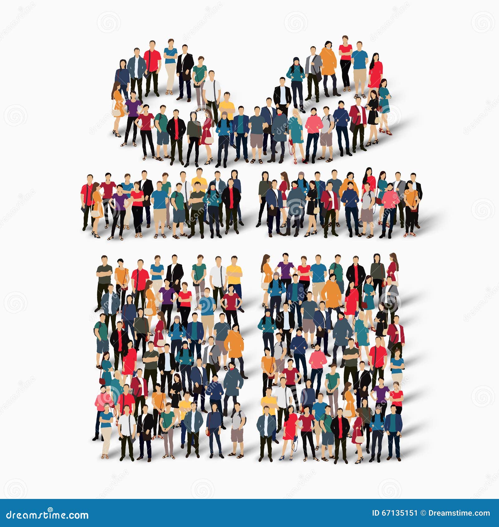 Group people shape gift stock illustration. Illustration of cute - 67135151